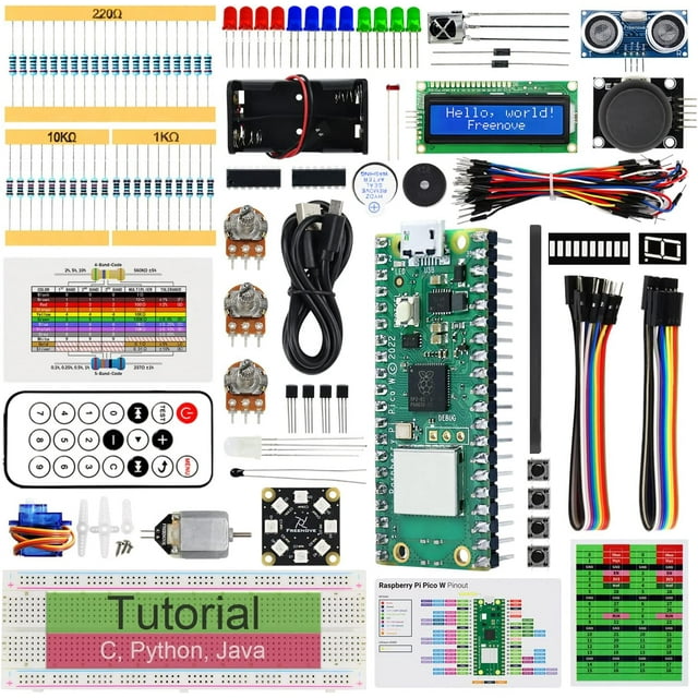 Super Starter Kit for Raspberry Pi Pico W (Included) (Compatible with ...
