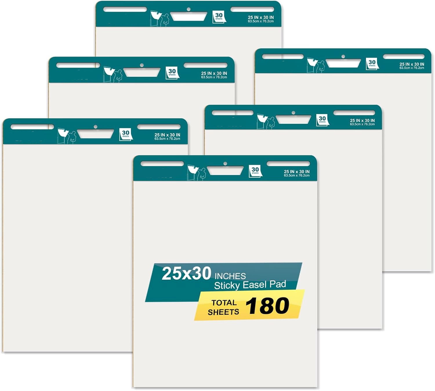 Super Sticky Easel Pad, 25 x 30 Inches Flip Chart Paper for Teachers ...