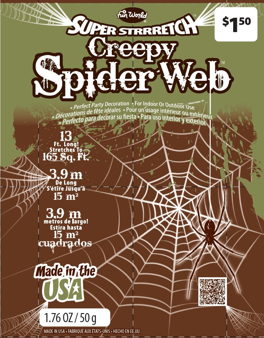 Super Stretch Creep Spider Web By Fun World - Walmart.com