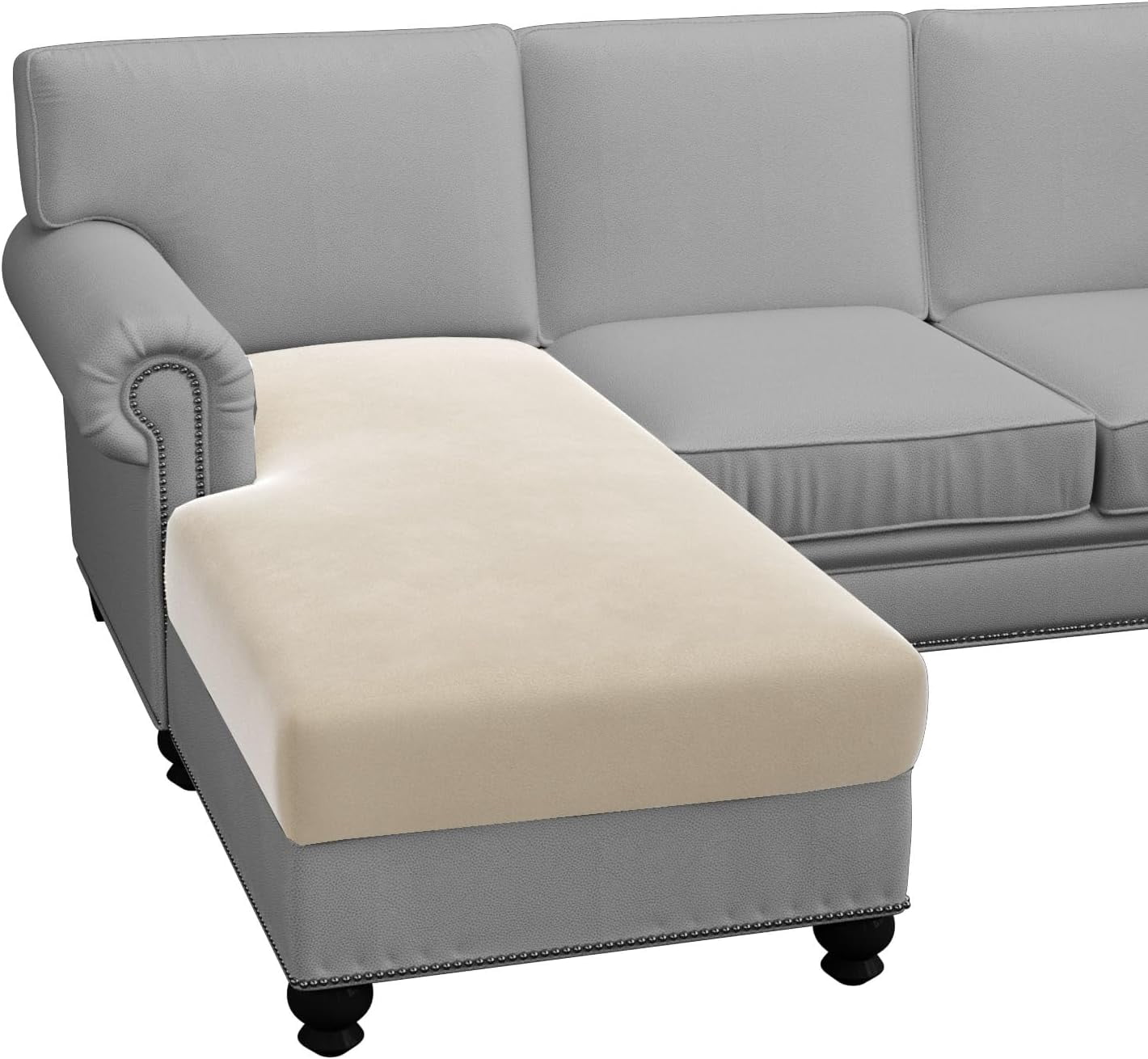 Super Stretch Individual Chaise Cover Sectional Couch Covers for L ...