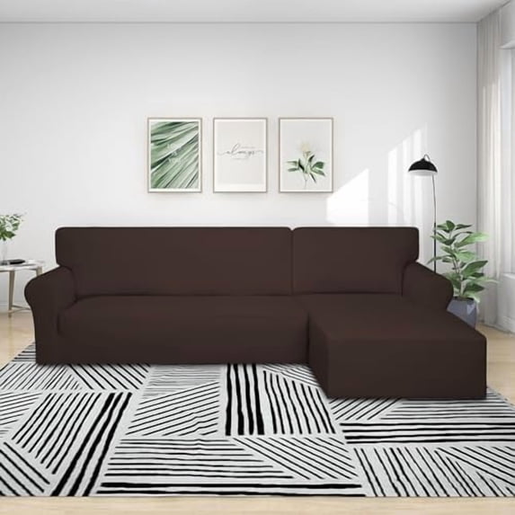 Super Stretch Sectional Couch Covers - 2 pcs Spandex Non Slip Sofa ...