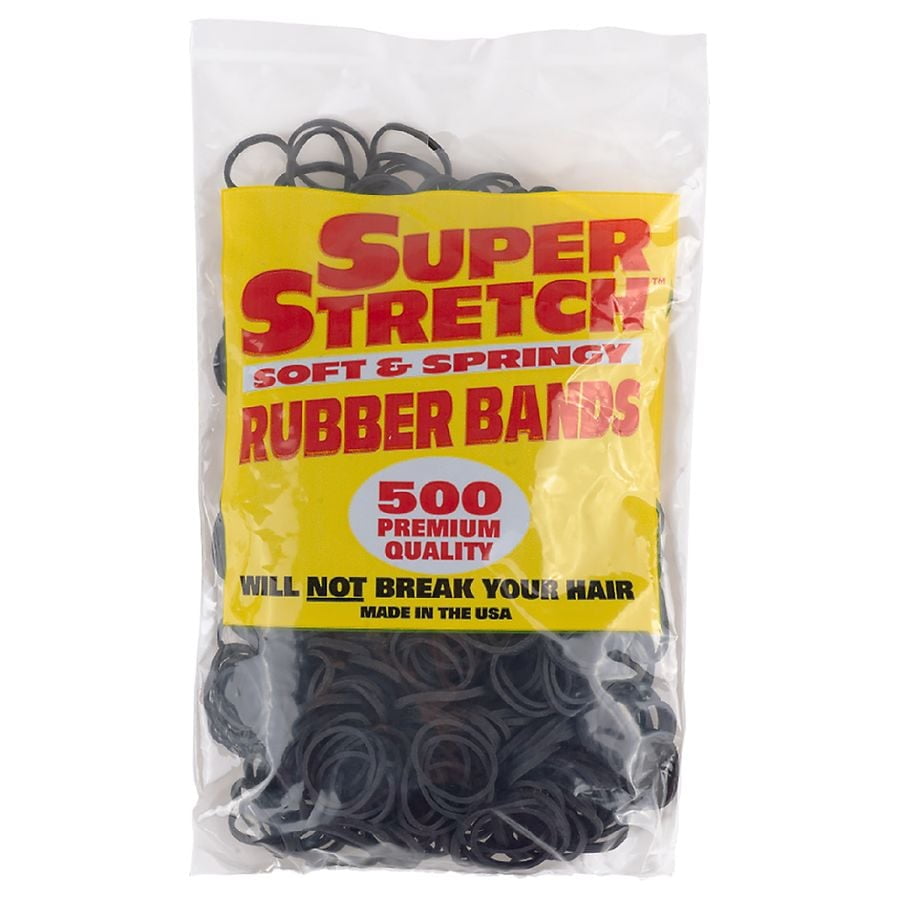 Super Stretch Soft & Springy Rubber Bands Black - Walmart.com