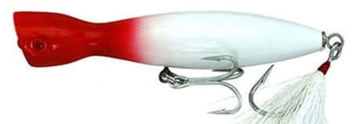 Super Strike Little Neck Popper, "Floating", 1oz, Red Head/White ...