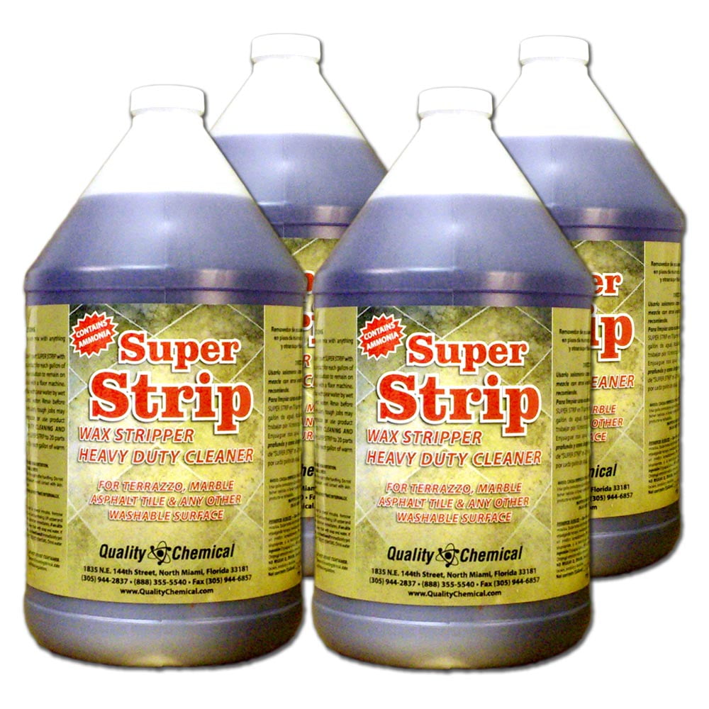 Super Strip Commercial Floor Wax Stripper with Ammonia - 4 gallon case ...