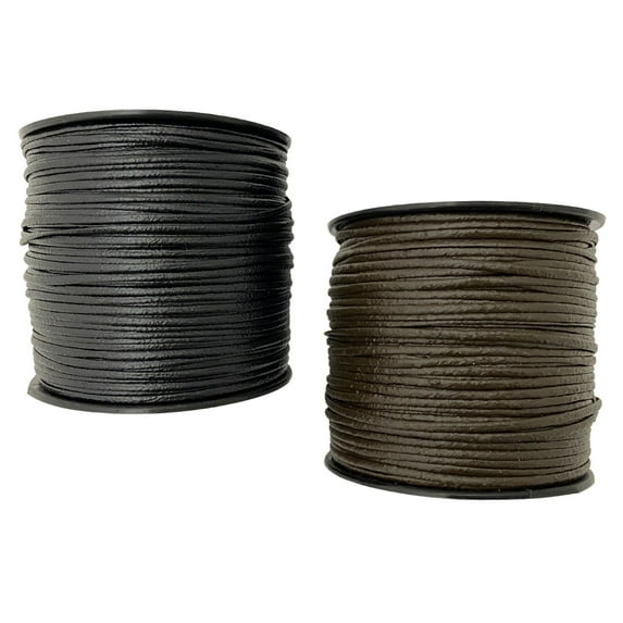 Super Strong Leather Grained Pyrolace Cord Spool - Black - Brown - 100 ...