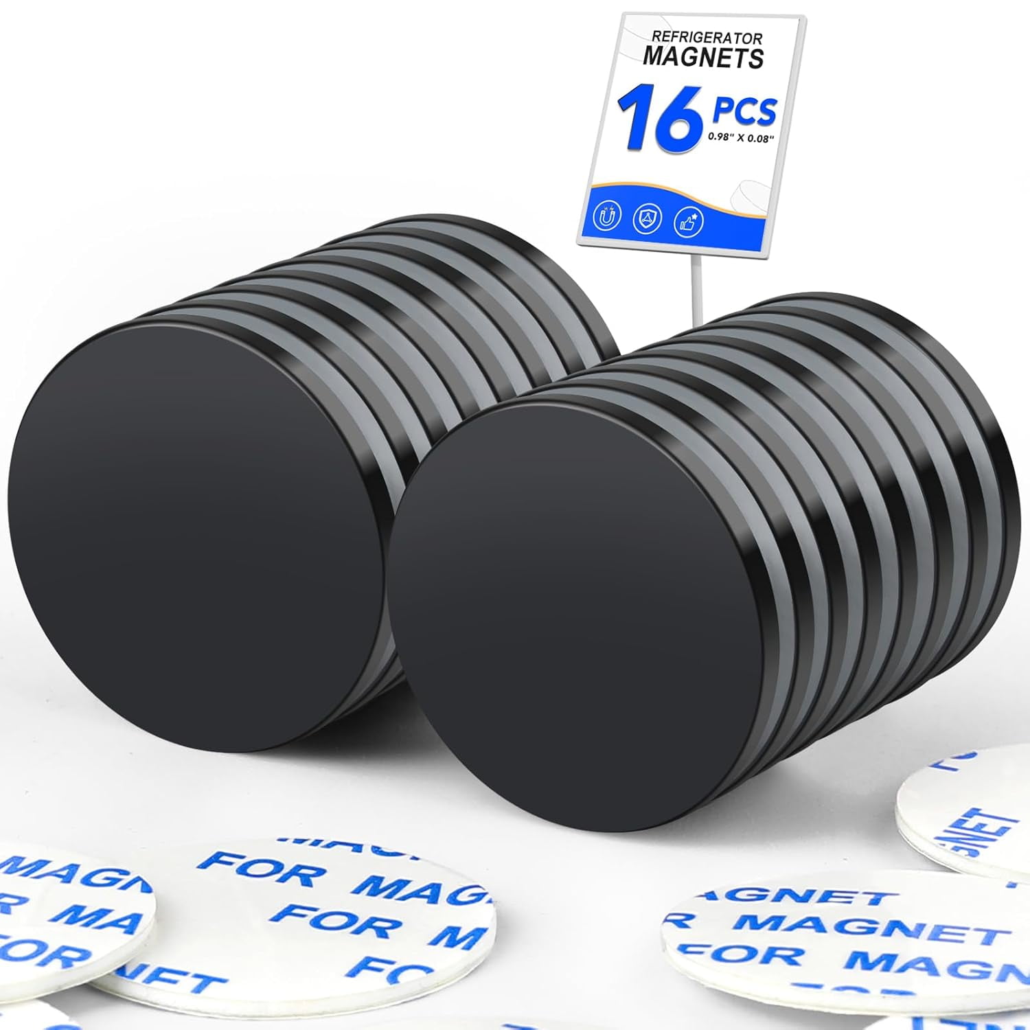Super Strong Magnets with Double-Sided Adhesive, Powerful Rare Earth ...