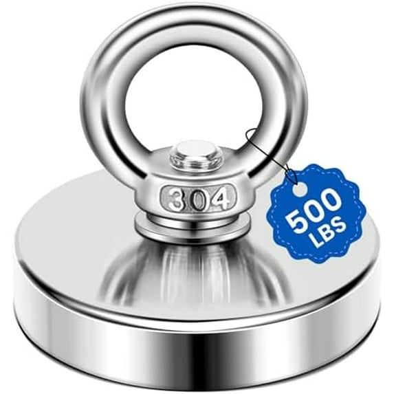 Super Strong Neodymium Fishing Magnets, 500 LBS(227 KG) Pulling Force ...