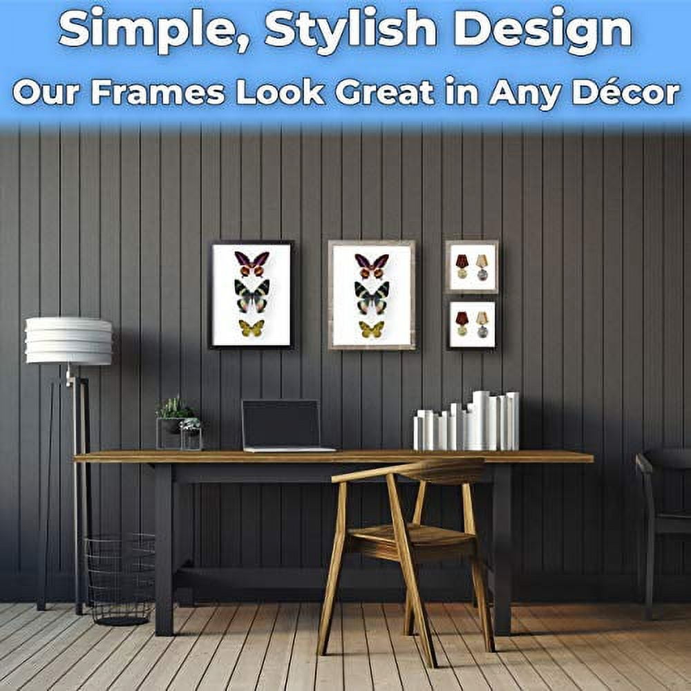 Super-Sturdy, Real Wood 8x10 Shadow Box Frame 3pk. Genuine Hardwood ...