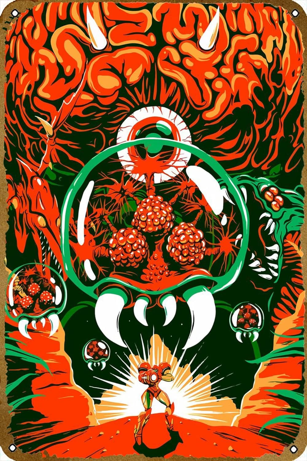 Super.Super metroid Poster Vintage Game Tin Sign Retro Metal Tin Sign ...