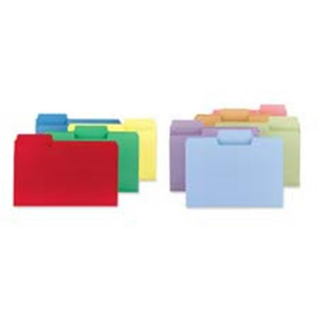 Super Tab Folders- Lgl- 14-.63in.x9-.50in.- Pastel Asst - Walmart.com