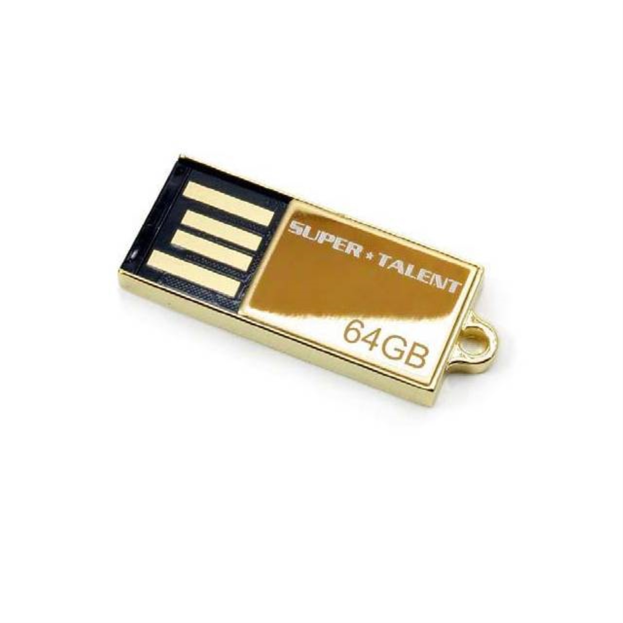 Super Talent Pico-C 64GB Gold Limited Edition USB 2.0 Flash Drive ...