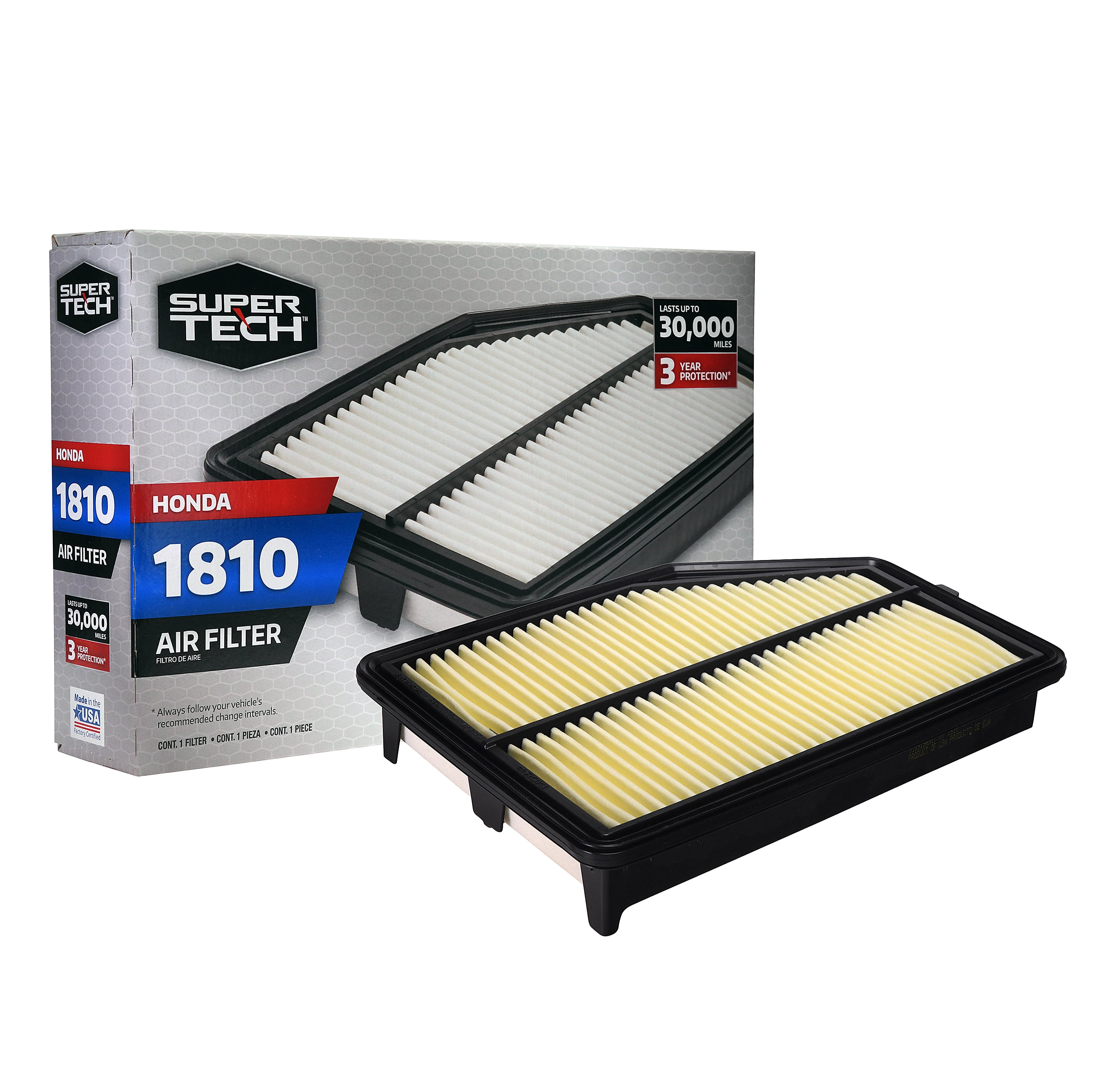 Super Tech Engine Replacement Air Filter for Honda CRV 2015-16 11.18 x ...