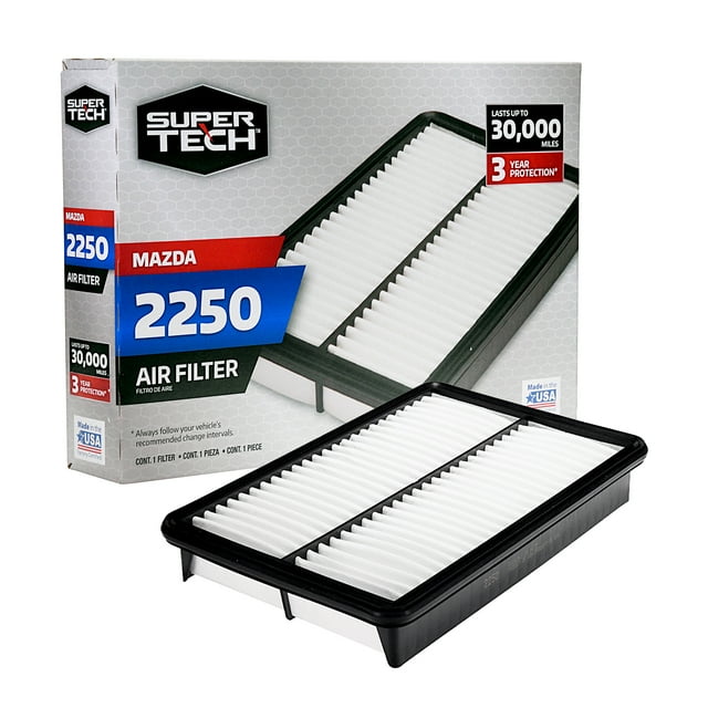 Super Tech 2250 Engine Air Filter, Replacement Filter for Mazda ...