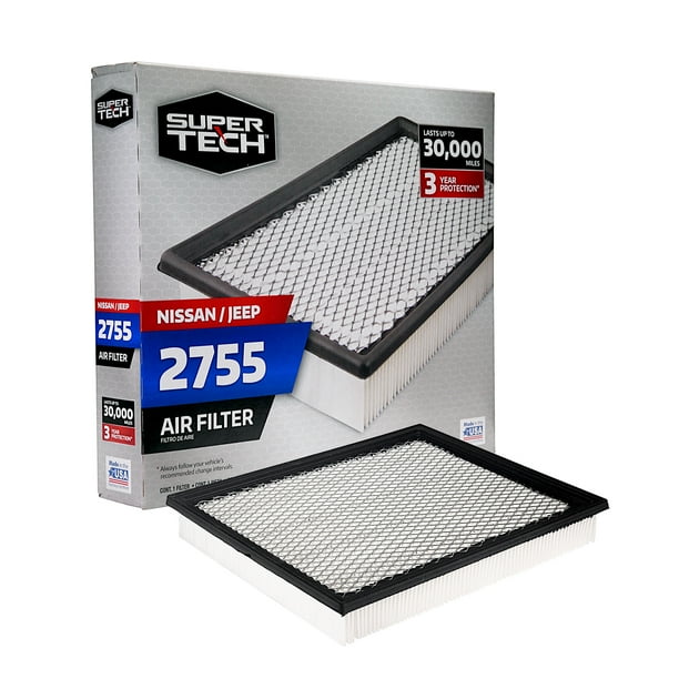 Super Tech 2755 Engine Air Filter, Replacement Filter for Nissan or ...