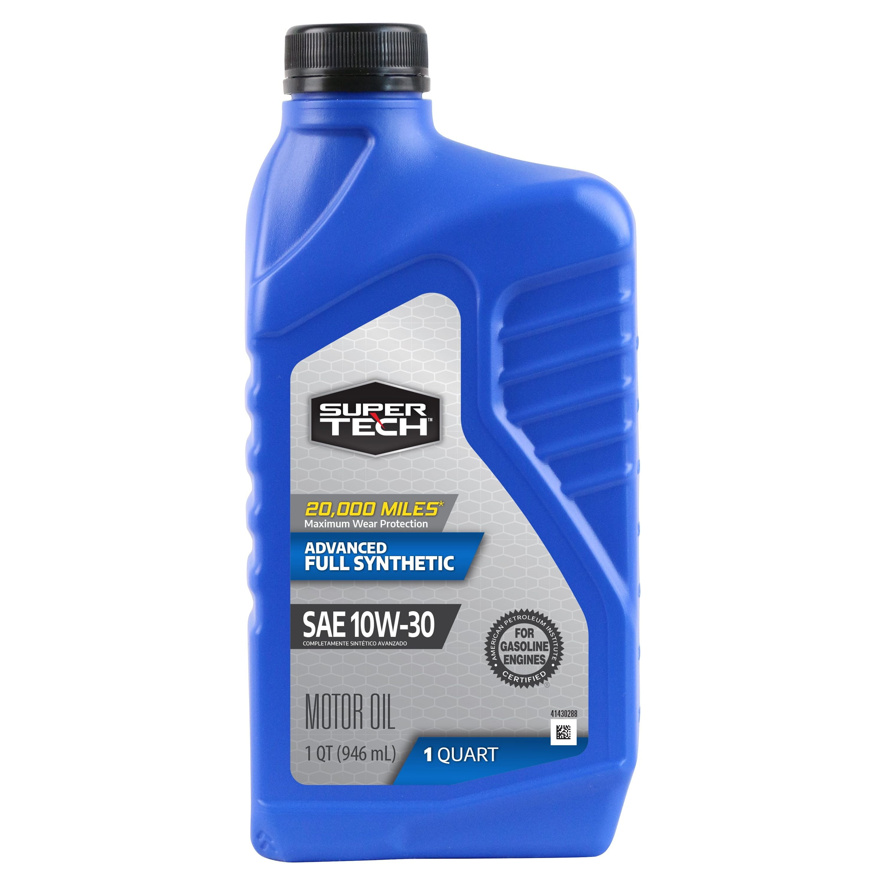 Super Tech Advanced Full Synthetic Motor Oil SAE 10W-30, 1 Quart ...