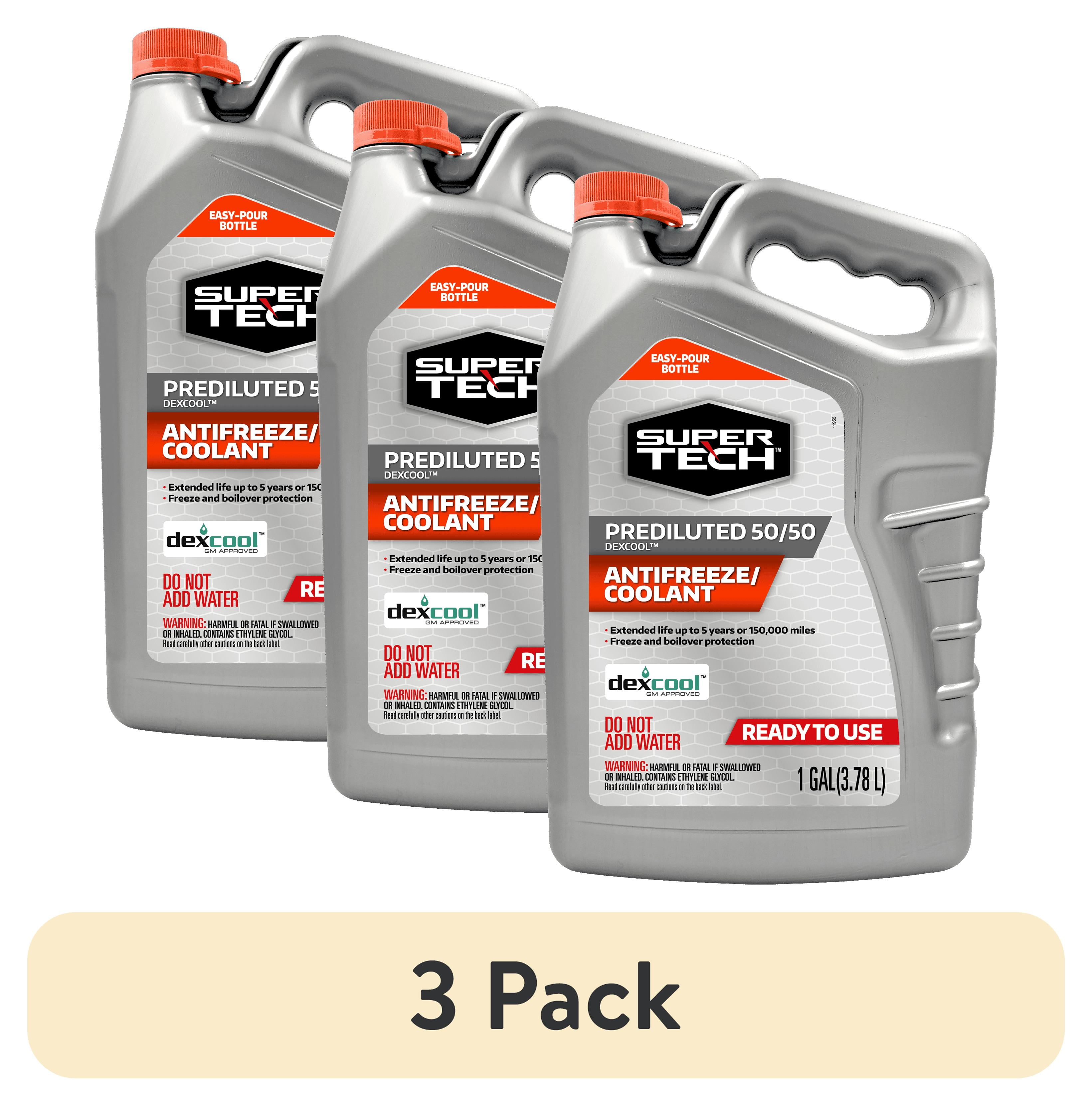 (3 pack) Super Tech Dex-Cool™ Prediluted 50/50 Antifreeze/Coolant - Walmart.com
