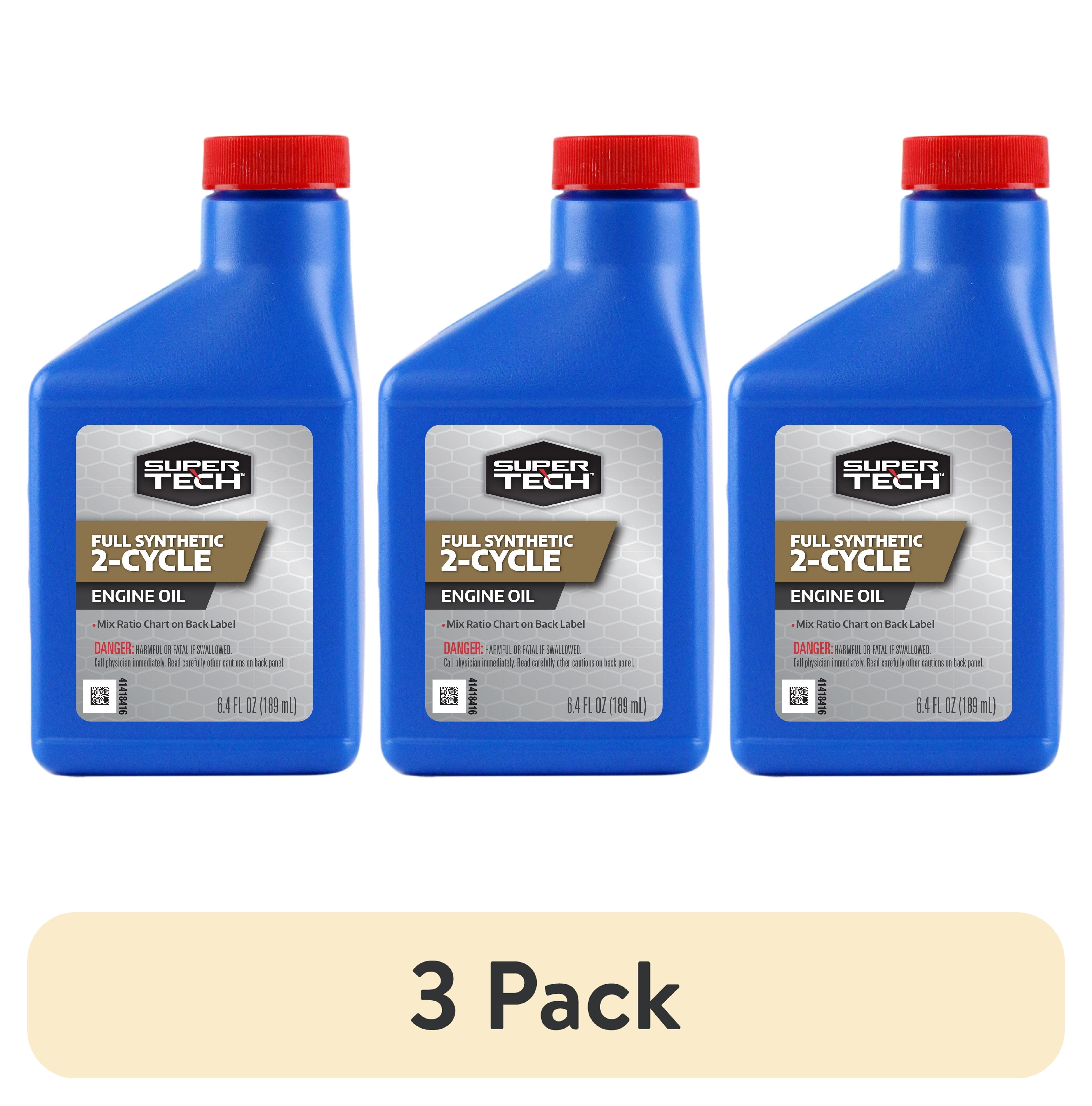 (3 pack) Super Tech Engine Oil St. Syn 2 Cyc 6.4 oz - Walmart.com