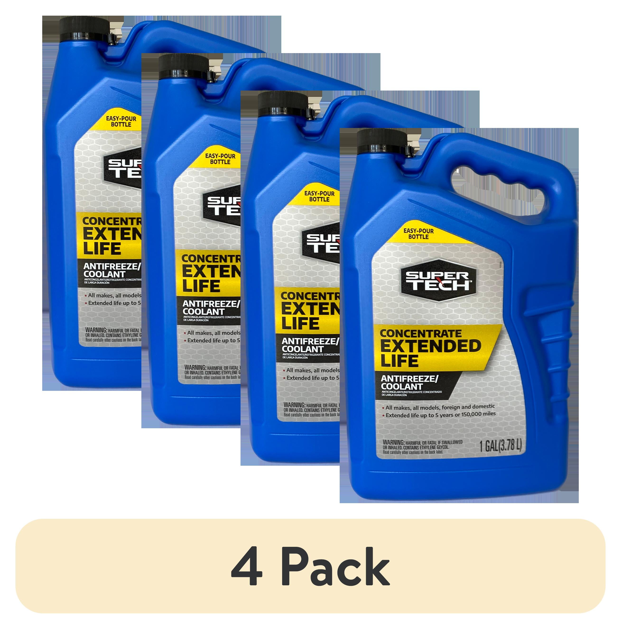 (4 pack) Super Tech Extended Life Concentrate Antifreeze/Coolant, 1-gal ...