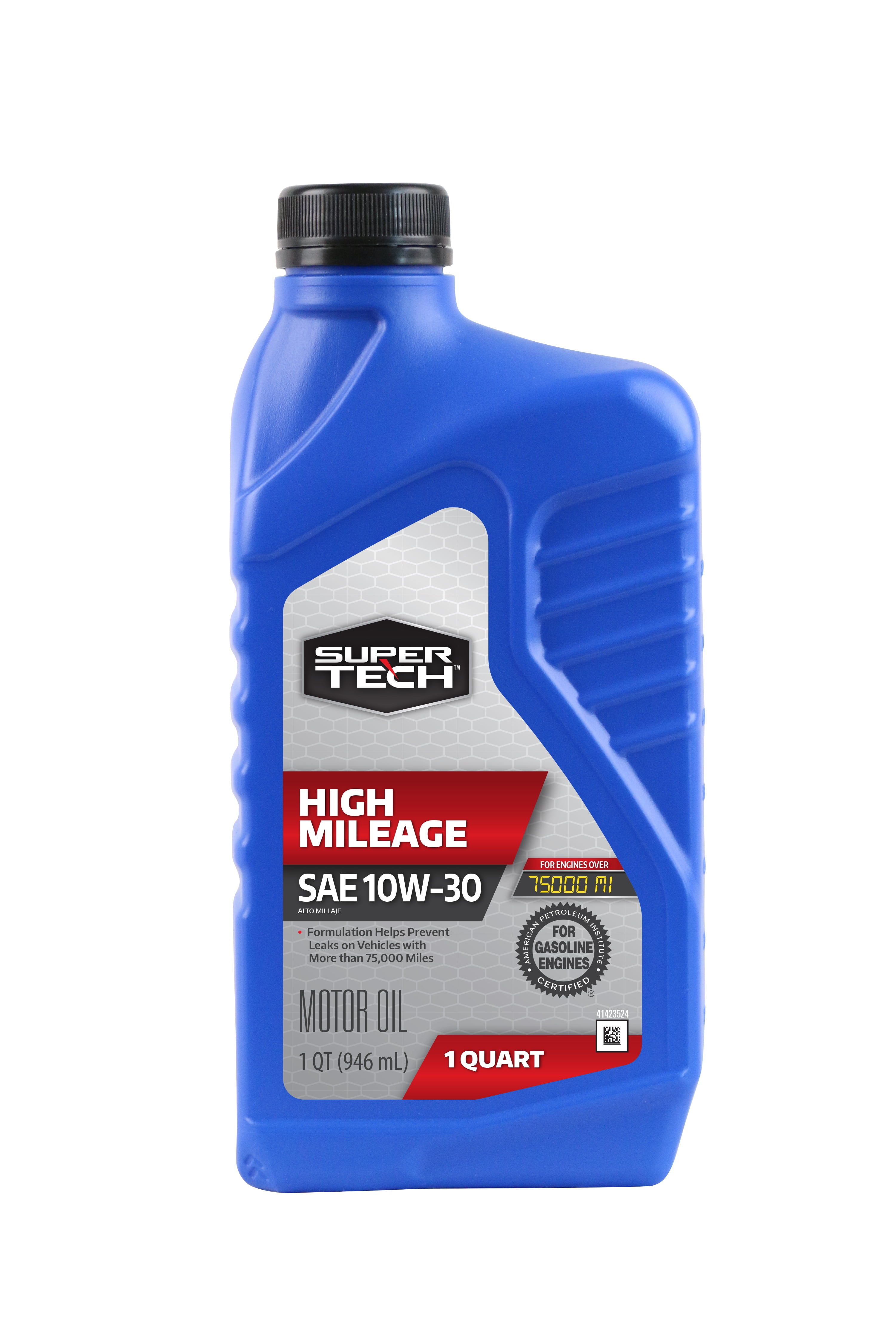 Super Tech High Mileage SAE 10W-30 Motor Oil, 1 Quart - Walmart.com