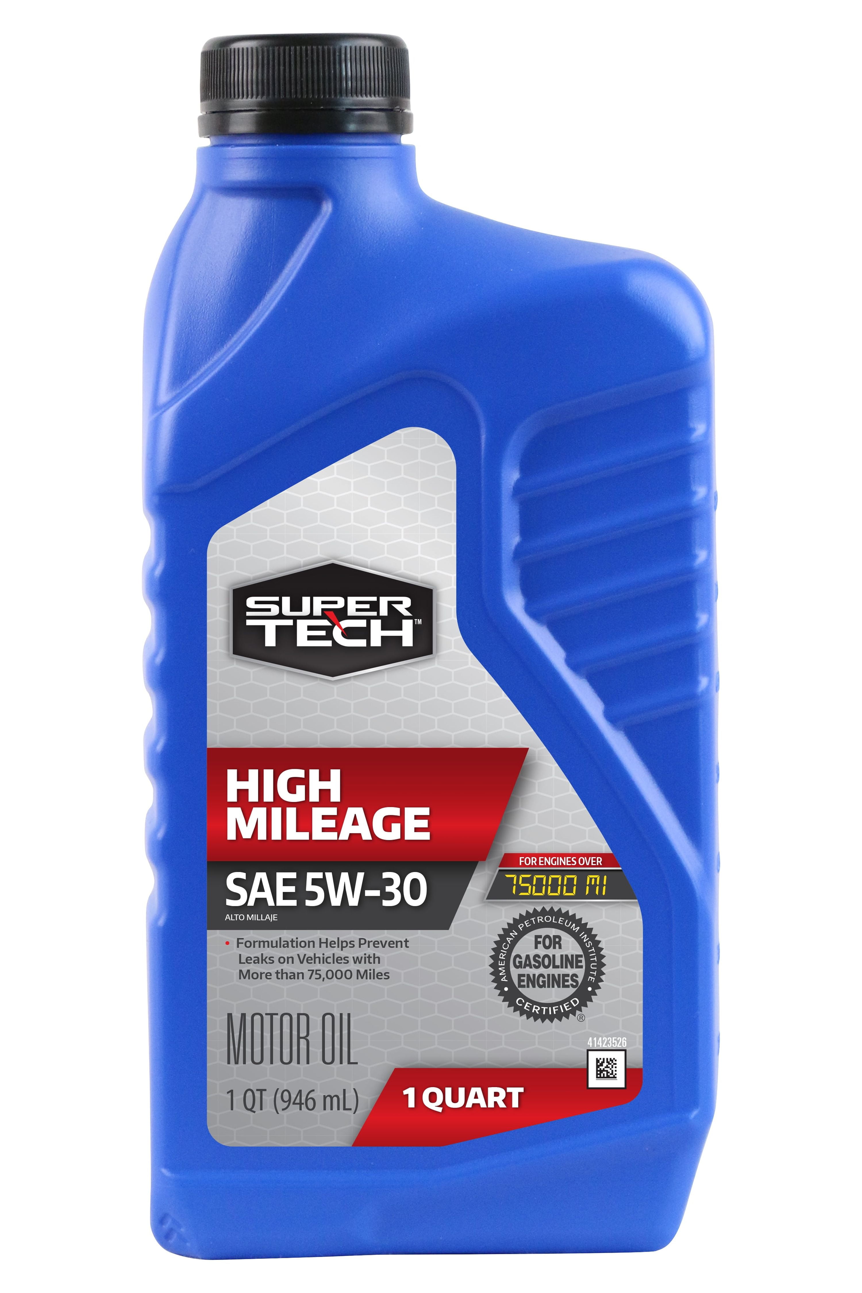 Super Tech High Mileage SAE 5W-30 Motor Oil, 1 Quart - Walmart Business ...