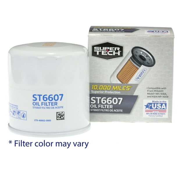 Super Tech ST6607 10K Mile Spin-On Motor Oil Filter Fits Honda and Infiniti Vehicles Fits select ...