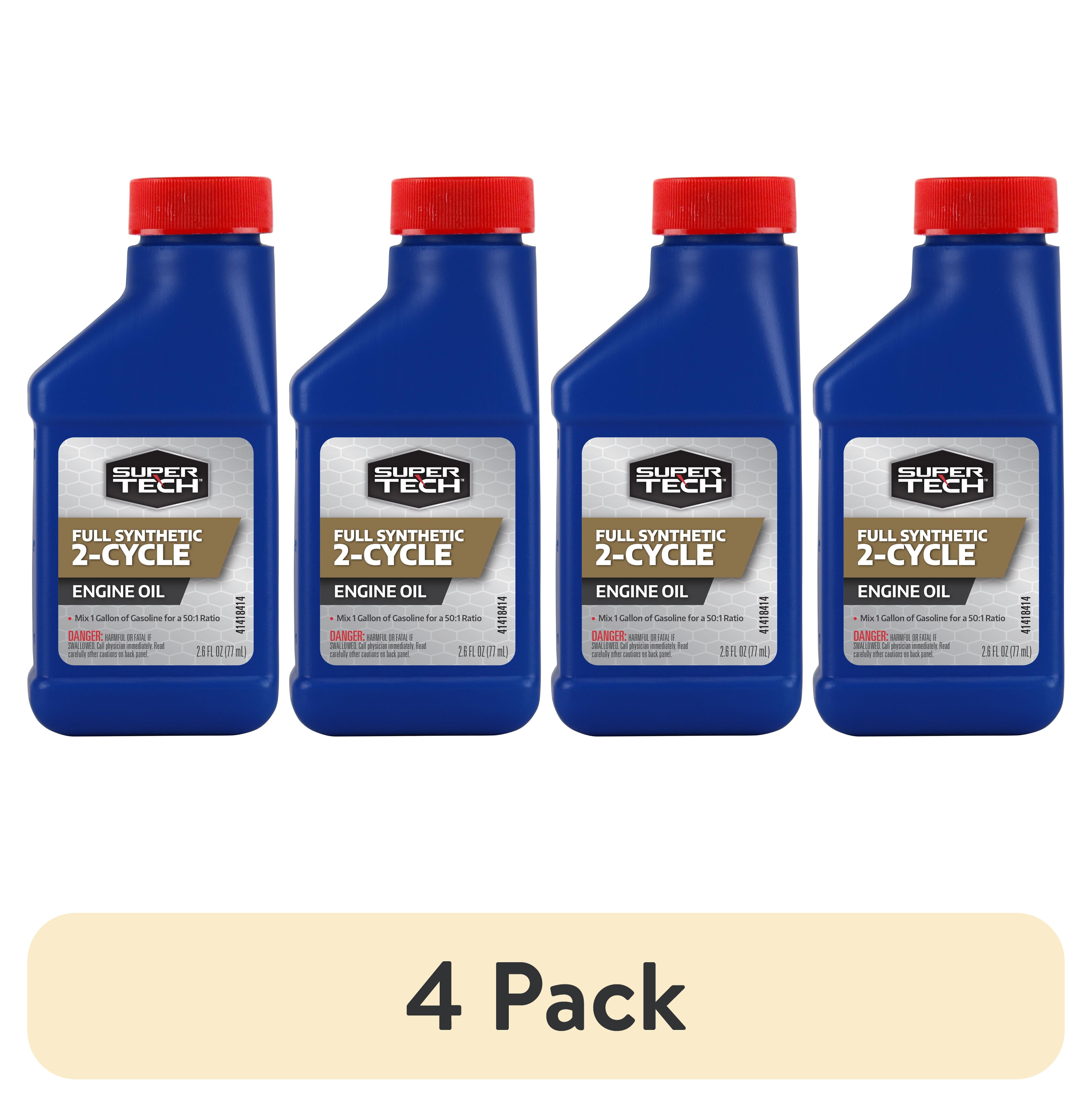 Super Tech 4 Pack Synthetic Motor Oil 2.6 fl oz for High Performance ...