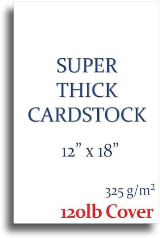 Super Thick 120lb Cover 12" x 18" Cardstock for Inkjet or Laser ...