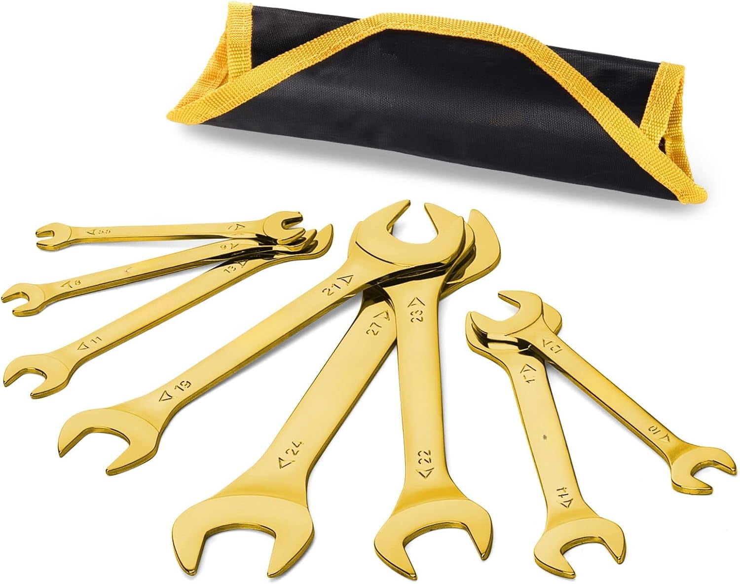 Super-Thin Open End Wrench Set, Metric, 8-Piece, 5.5mm to 27 mm ...