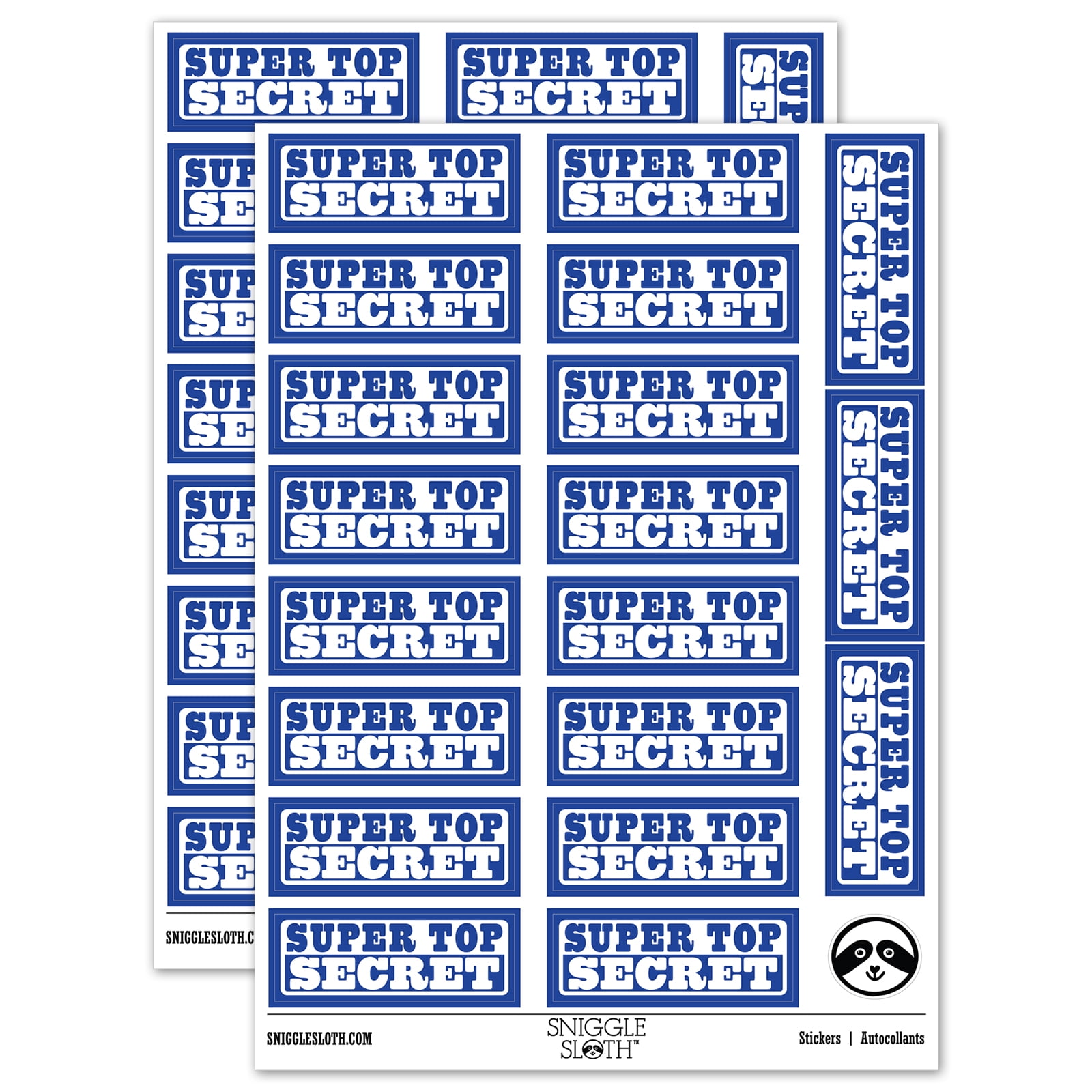 Super Top Secret Sticker Set - Dark Blue - Matte Finish - 2.00" Large ...
