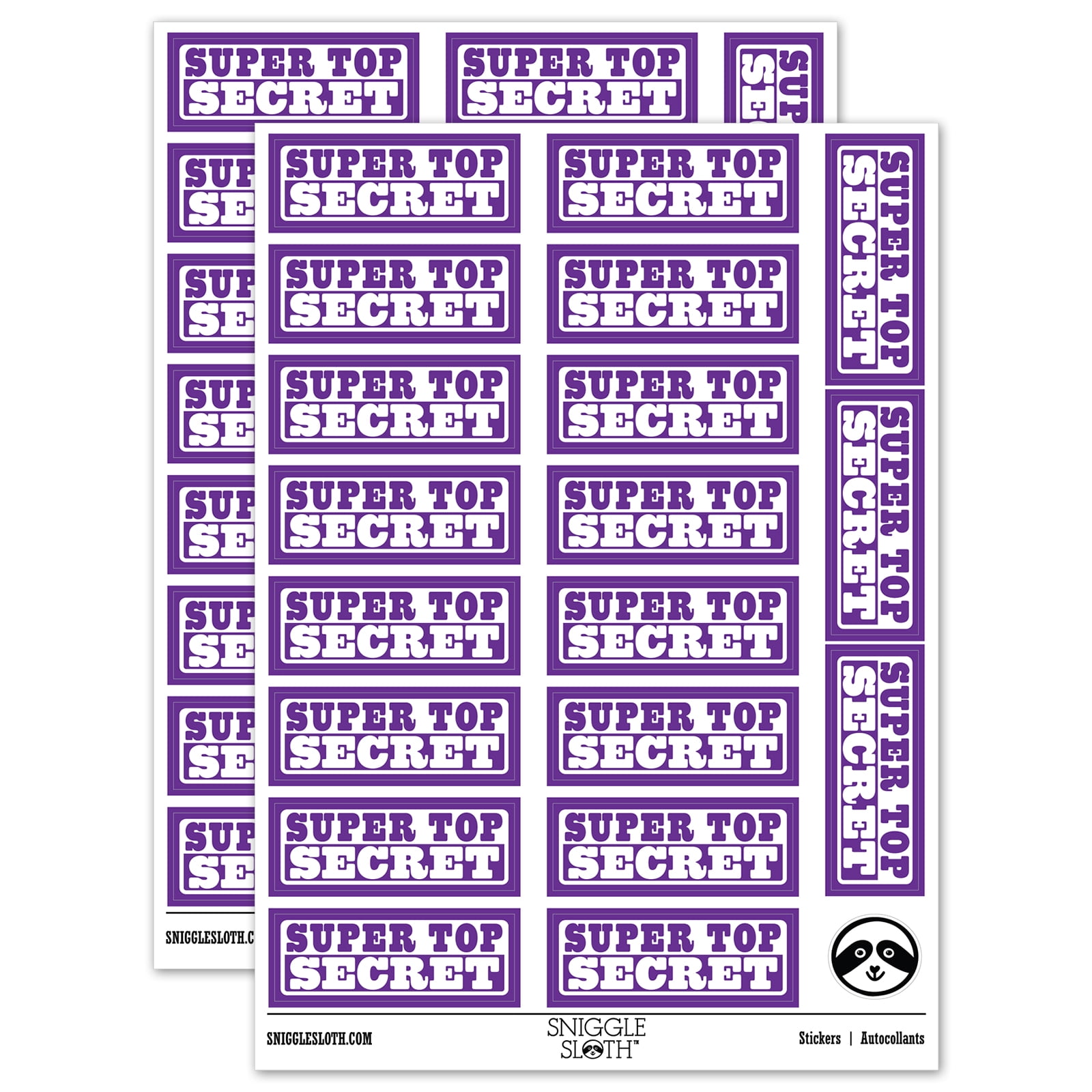 Super Top Secret Sticker Set - Purple - Gloss Finish - 2.00" Large ...