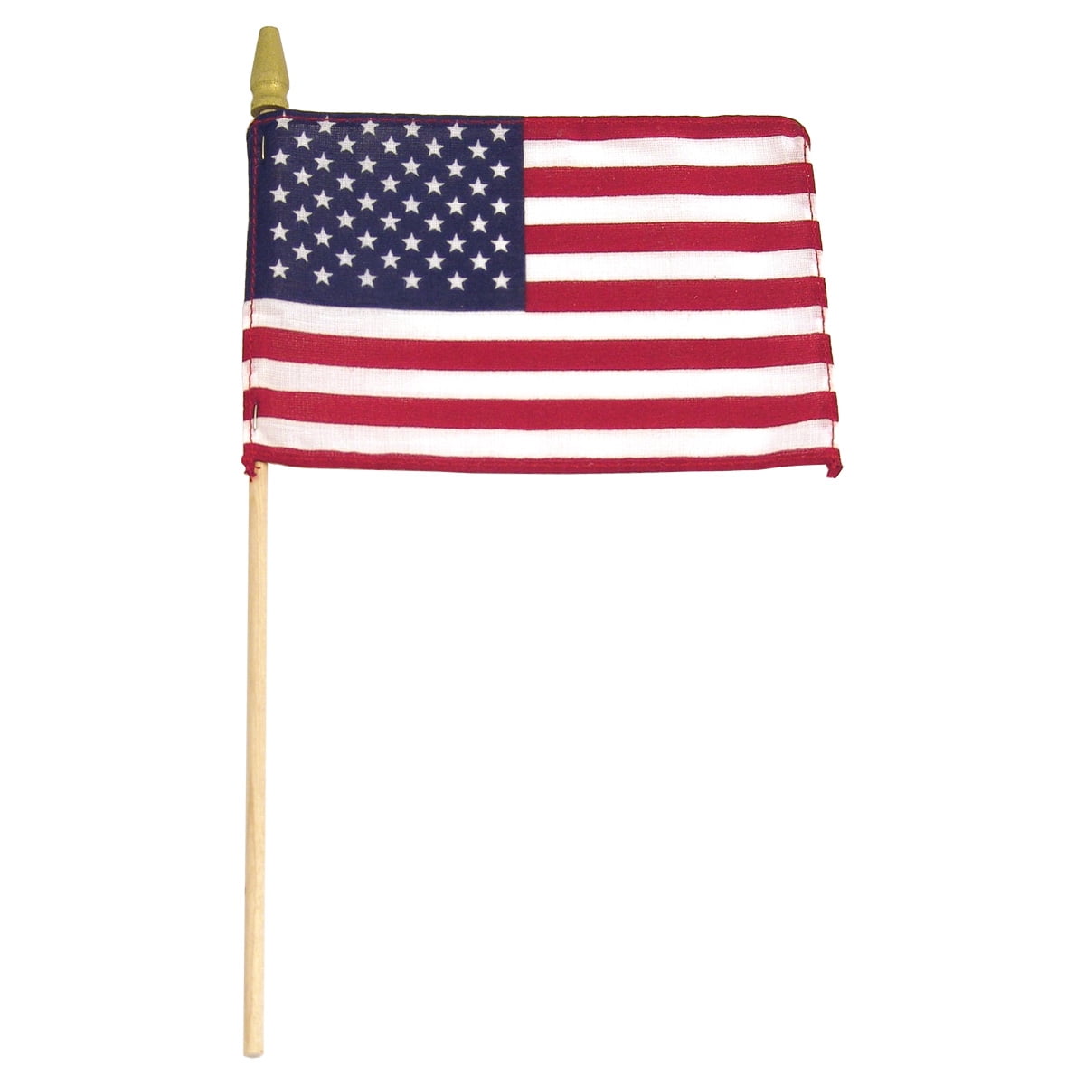 Super Tough American US Stick Flag 8in x 12in with Standard Wood Stick ...