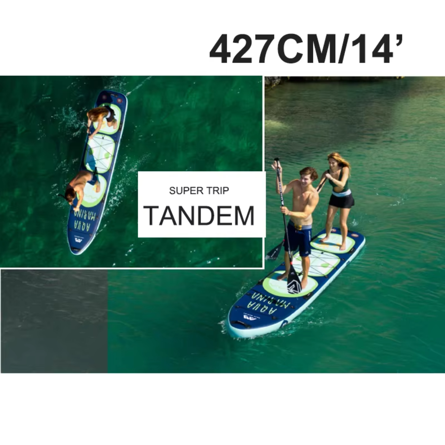 Super Trip Tandem Inflatable Stand-Up Paddle Board for 2 Persons ...