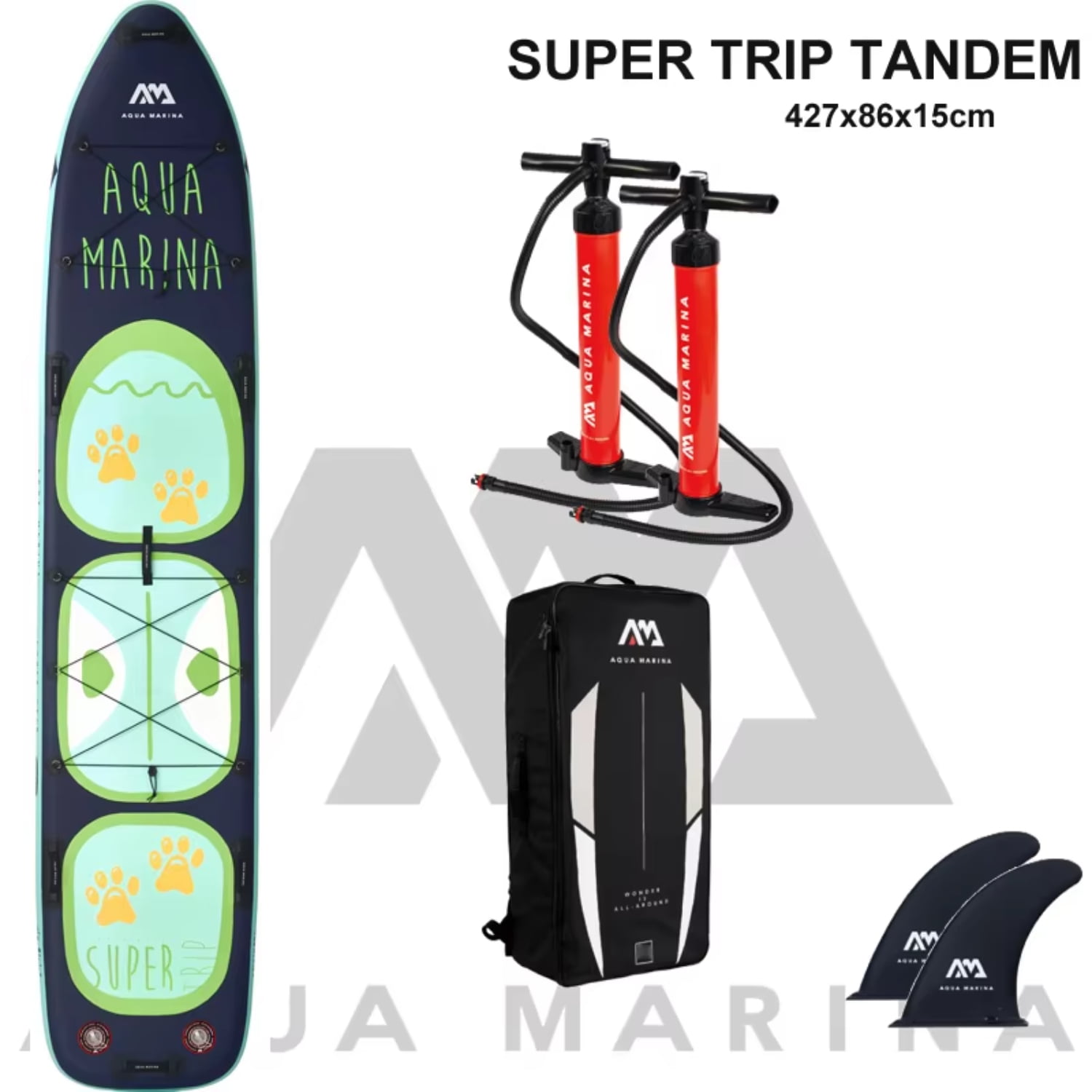 Super Trip Tandem Inflatable Stand-Up Paddle Board for 2 Persons ...