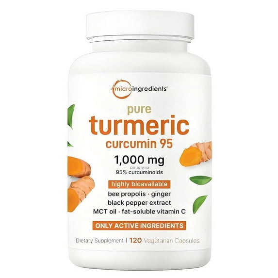 Super Turmeric - 1000mg Turmeric Curcumin with Black Pepper Extract, 95 ...