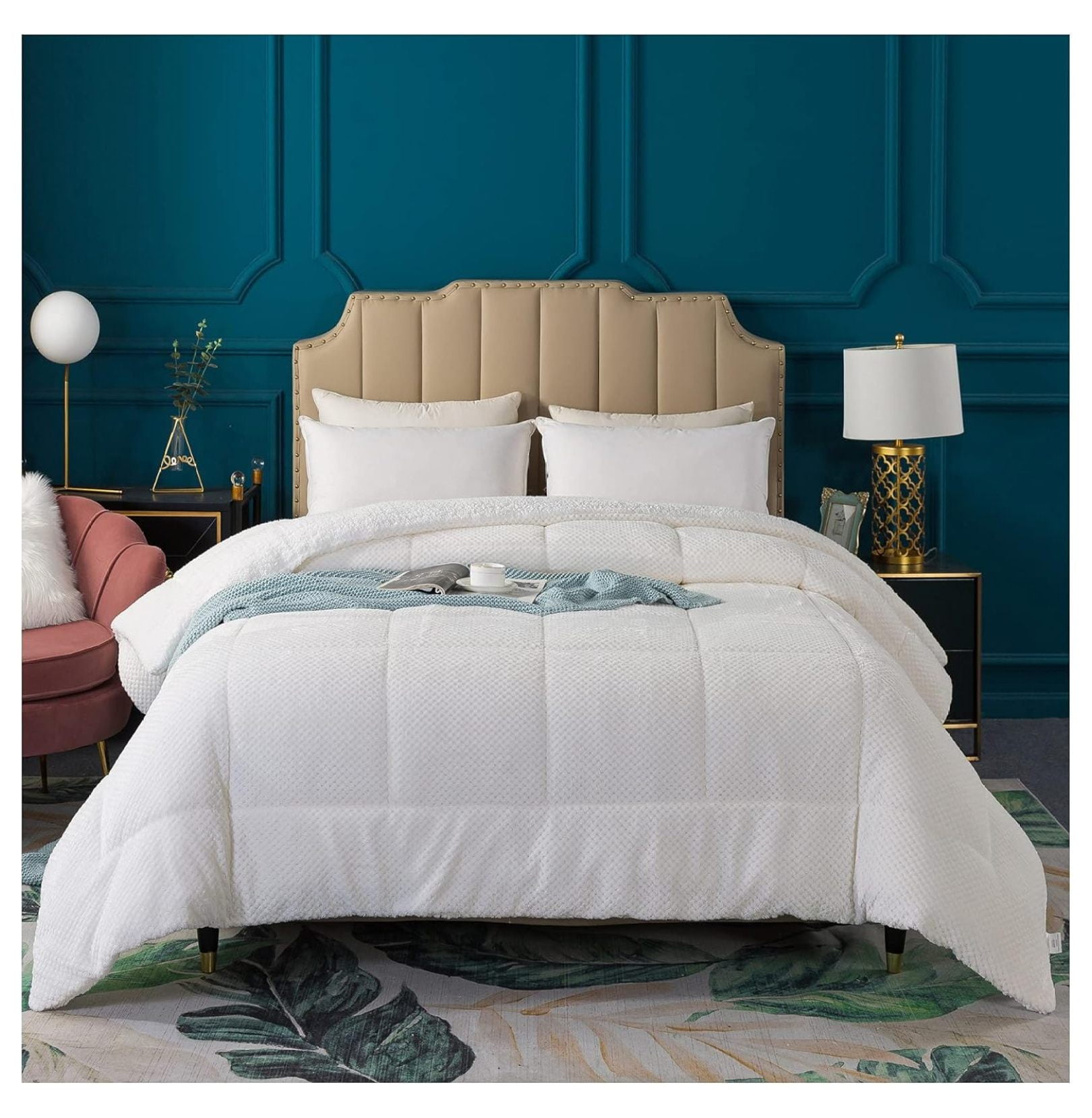 Super Ultra Soft Luxury Plush Comforter, Cozy Reversible Faux Fur ...