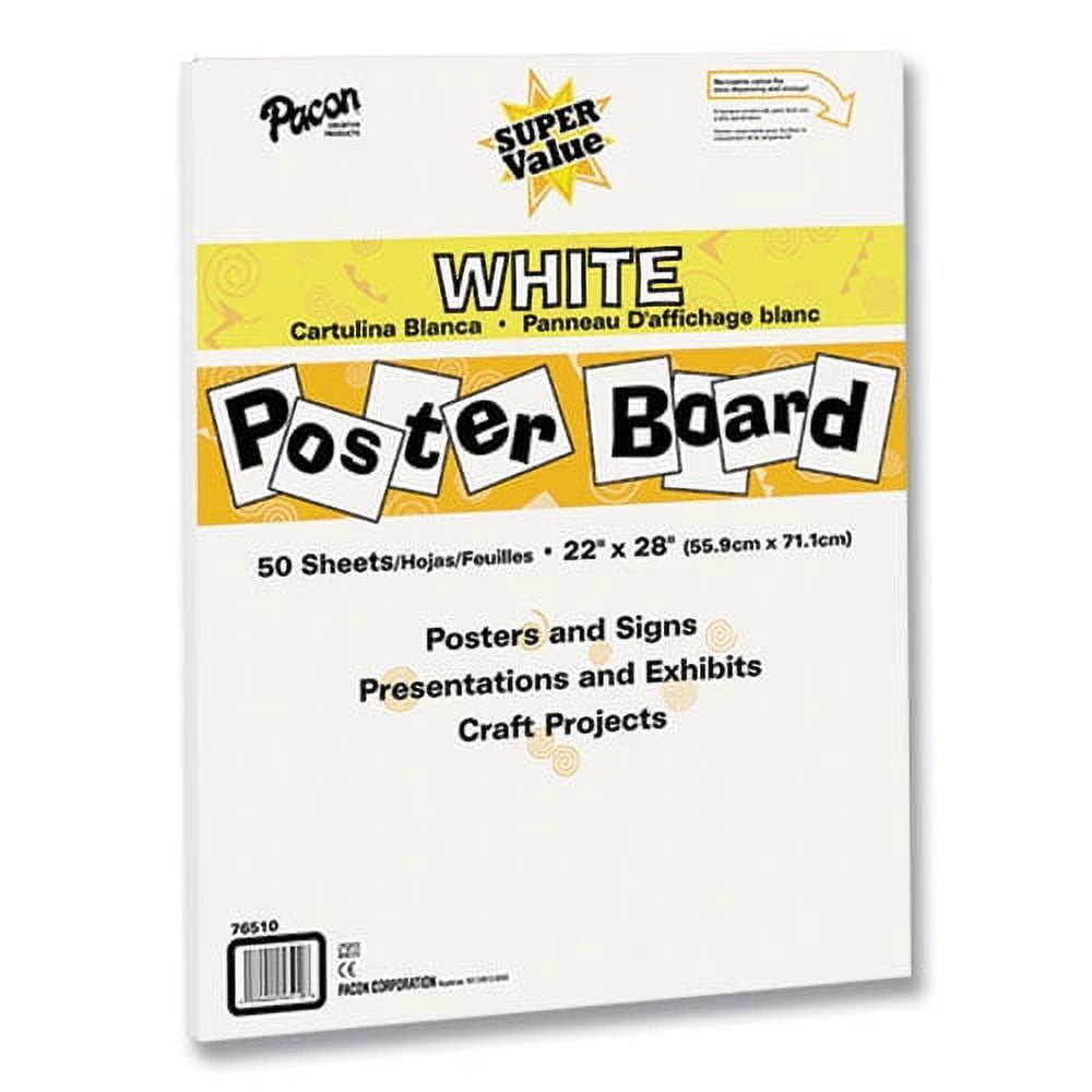 Super Value Posterboard, 22 X 28, White, 50/carton | Bundle of 10 ...