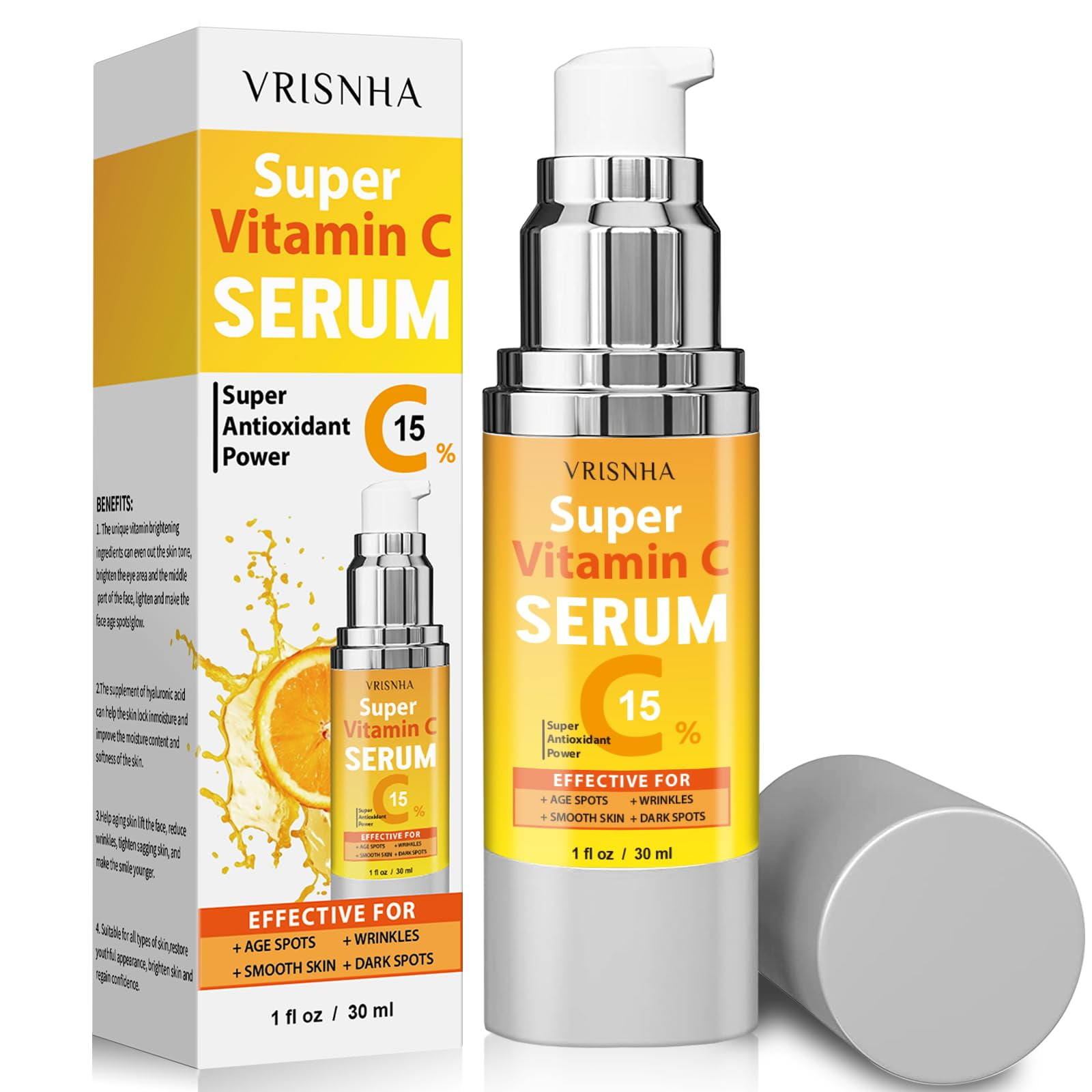 Super Vitamin C Serum for Face - Advanced Anti-Aging Formula - Peptides ...