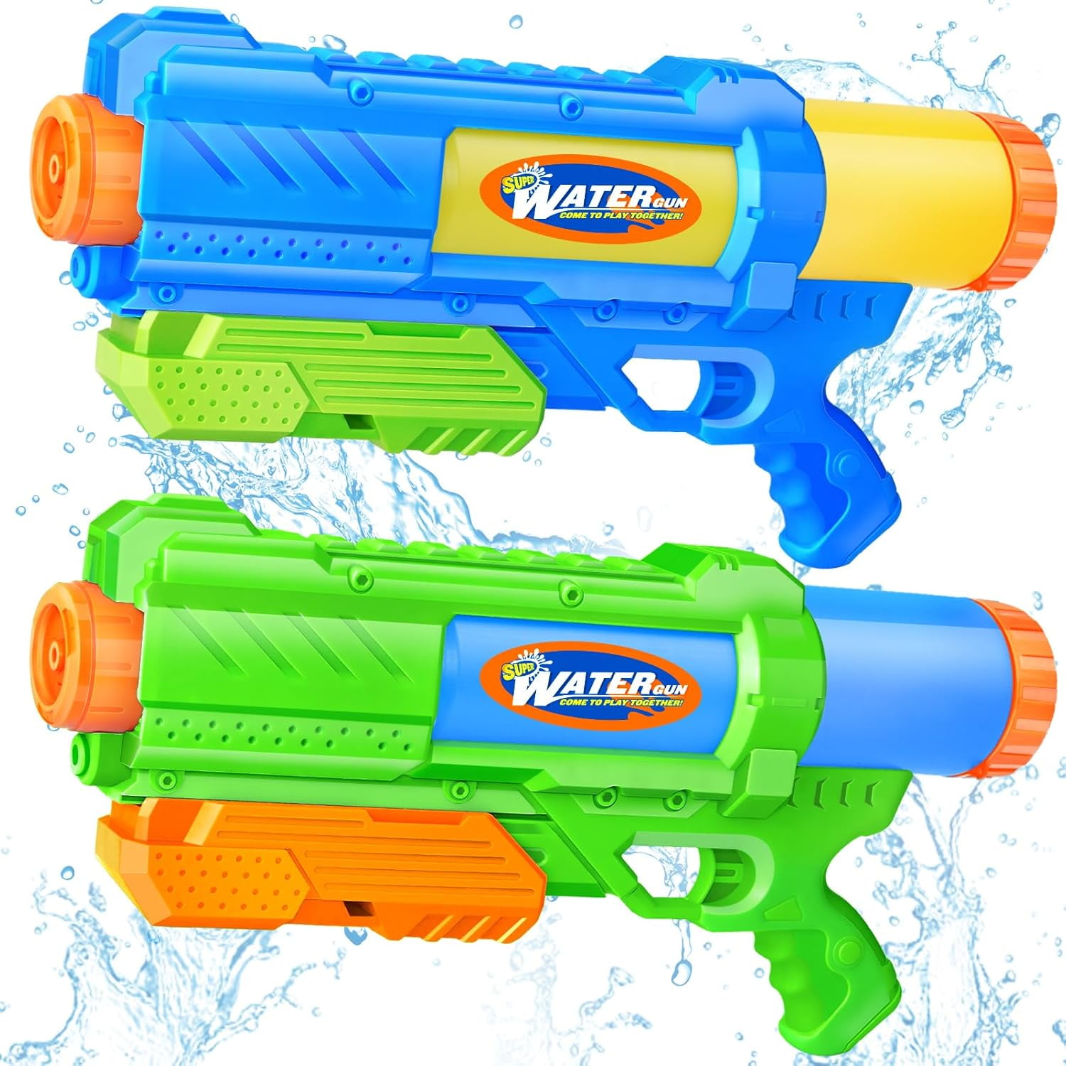 Super Water Gun for Kids Adults: 2 Pack Super Water Gun Soaker 1200cc ...