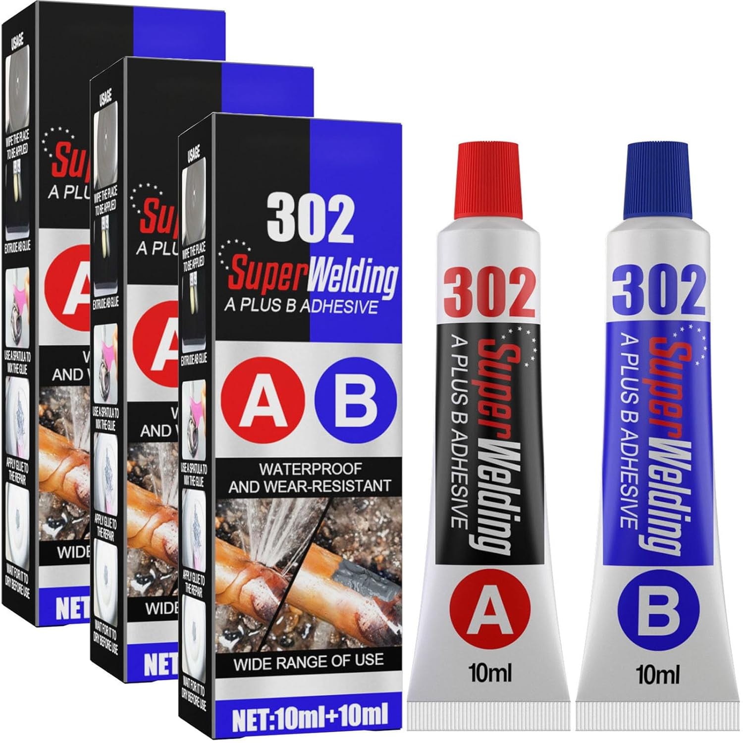 Super Welding A Plus B Adhesive, Strong Fast Drying Epoxy Adhesive ...