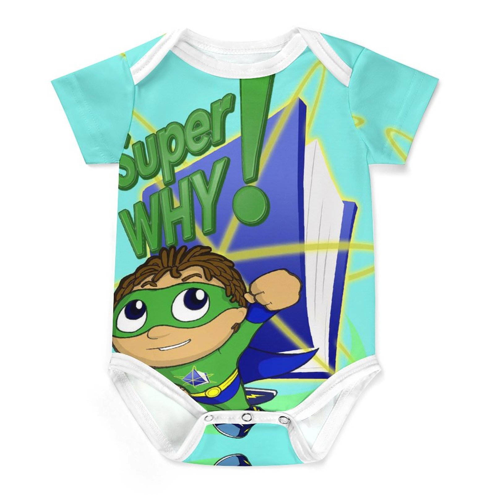 Super Why Baby Boy Girl Short Sleeve Romper Clothing Set Print Cartoon ...