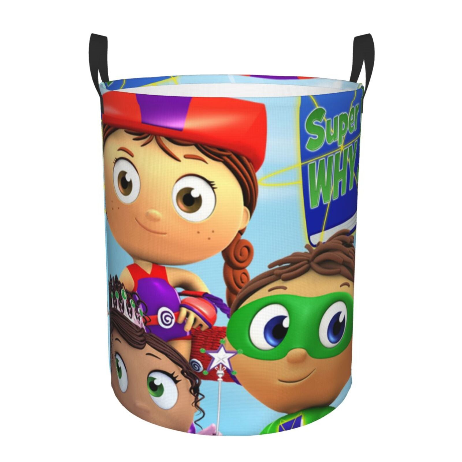 Super Why Circular Laundry Basket Dirty Clothes Hamper Laundry Hamper ...