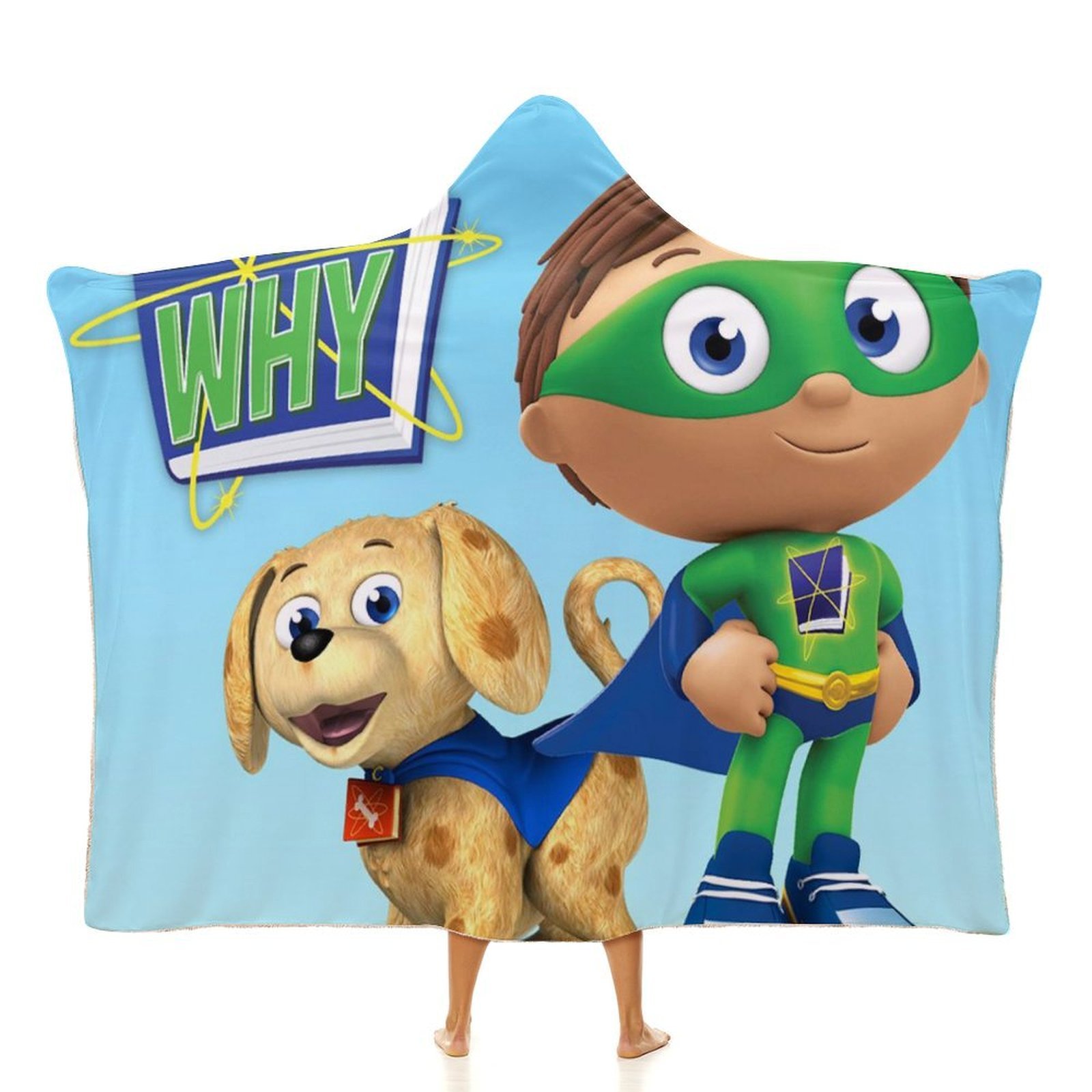 Super Why Cloak Hooded Blanket Soft Wearable Blanket Hoodie Throw Cape ...