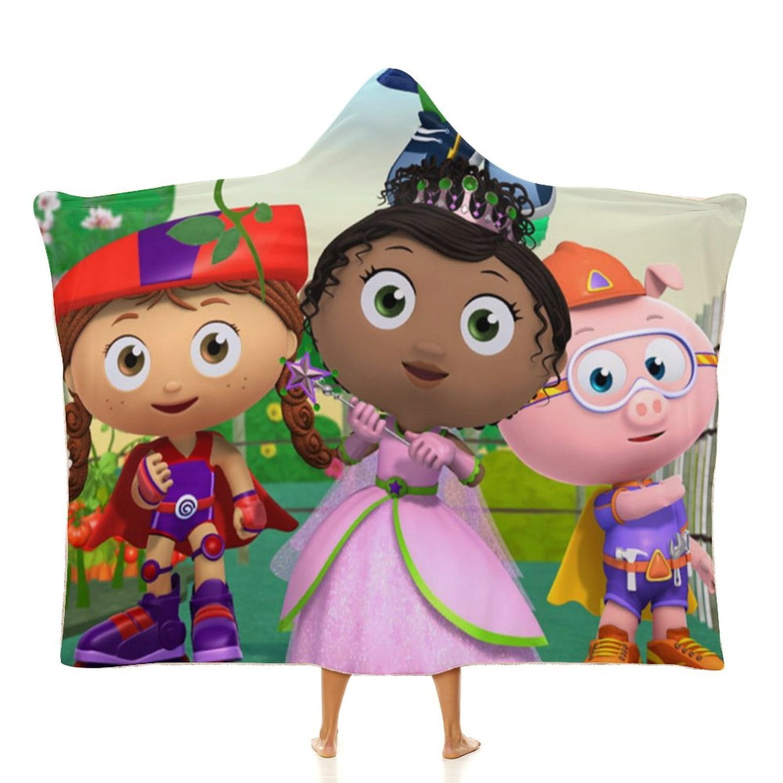 Super Why Cloak Hooded Blanket Soft Wearable Blanket Hoodie Throw Cape ...