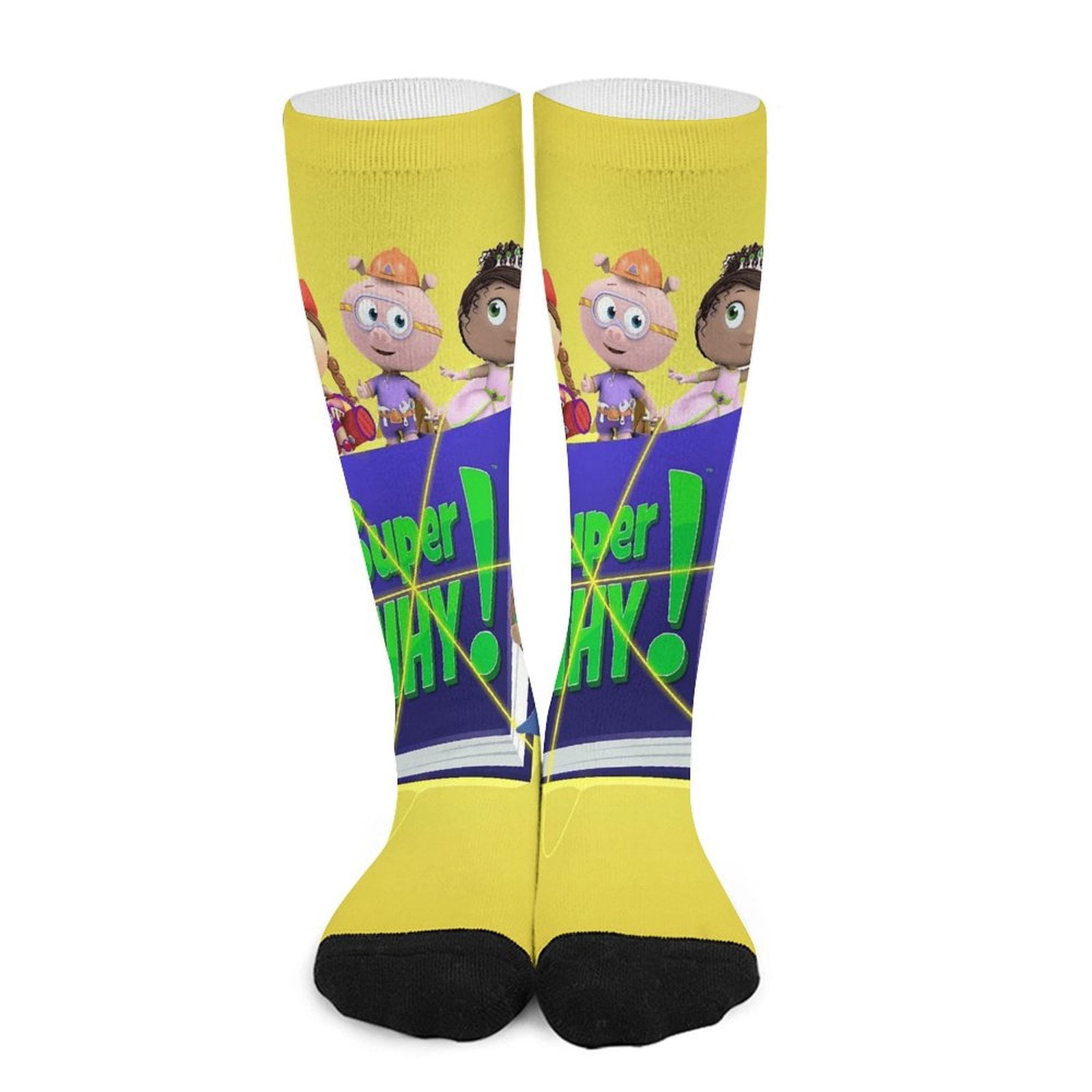 Super Why Compression Socks Support Knee High Socks For Running Hiking ...