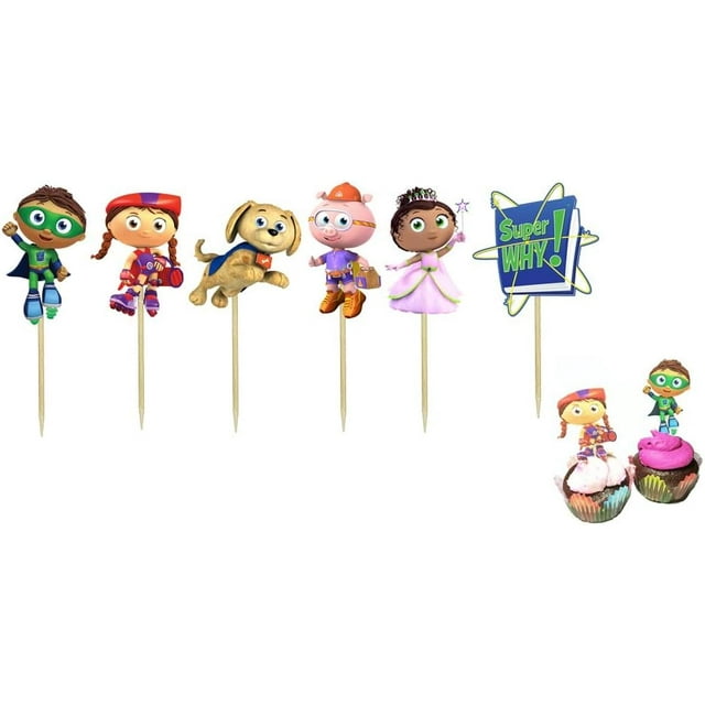 Super Why Cupcake Toppers - Walmart.com