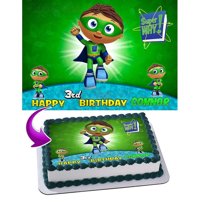 Super Why! - Edible Cake Topper - 11.7 x 17.5 Inches 1/2 Sheet ...