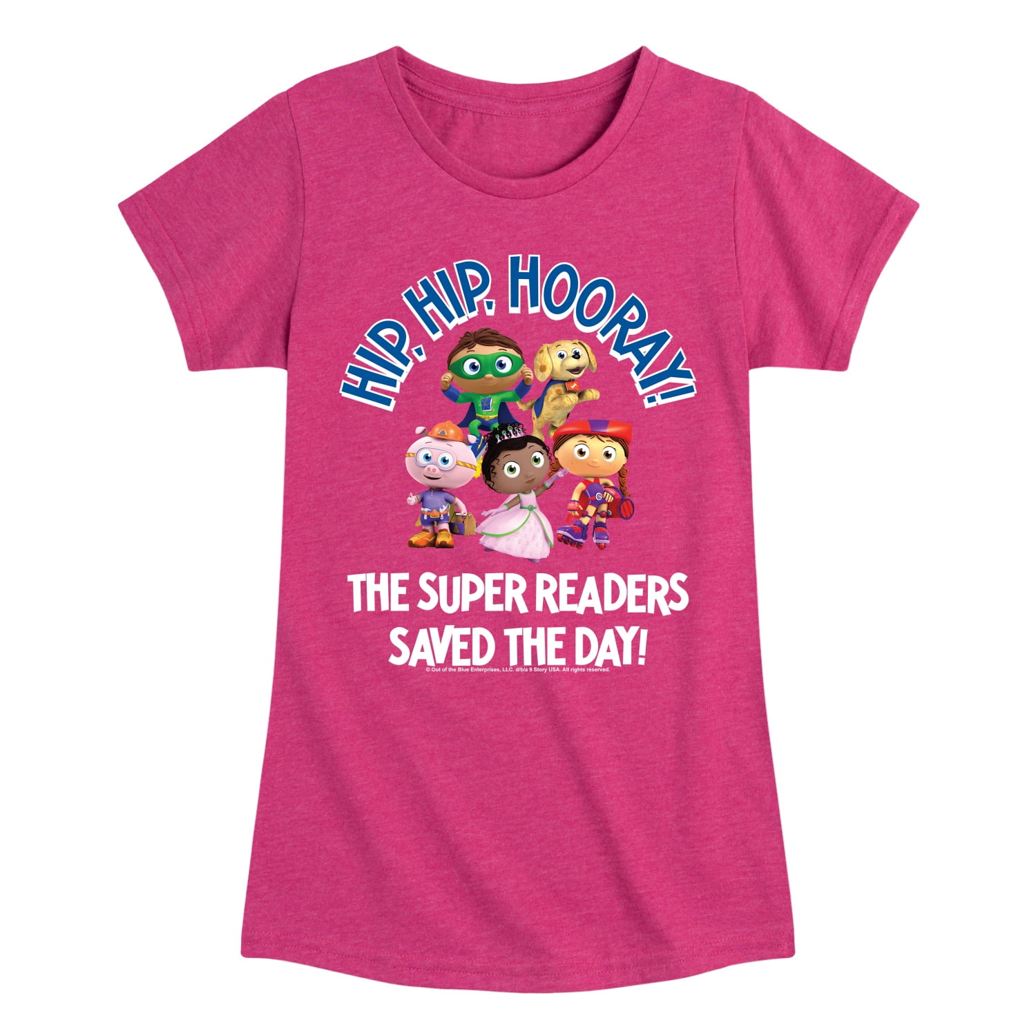 Super Why - Hip Hip Hooray - Girls Toddler And Youth Fitted Short ...