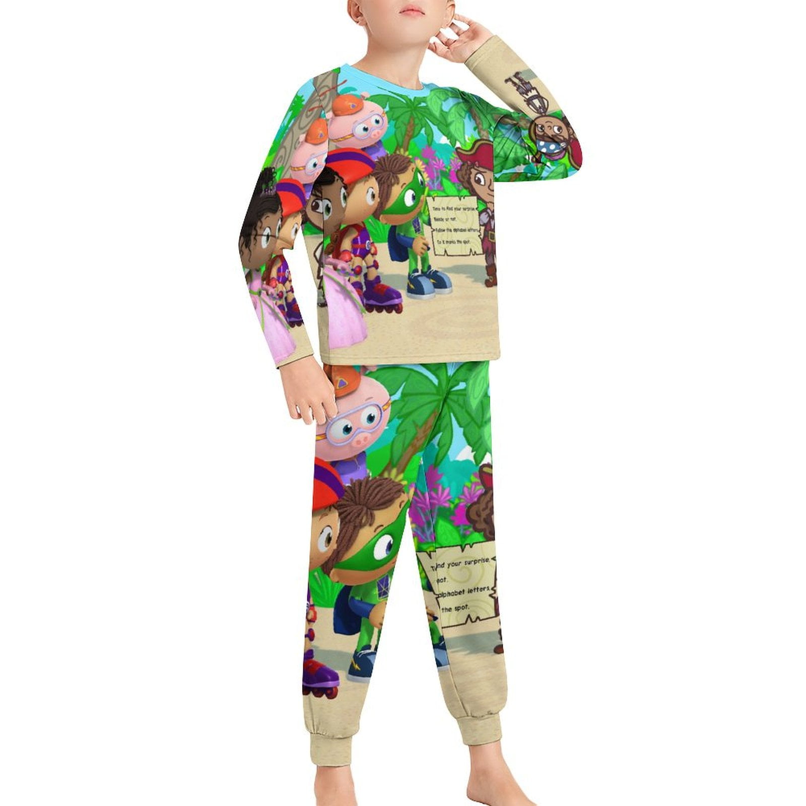 Super Why Ki-ds Pajamas 2 Piece Pjs Set Little Big Bo-ys Gi-rls ...