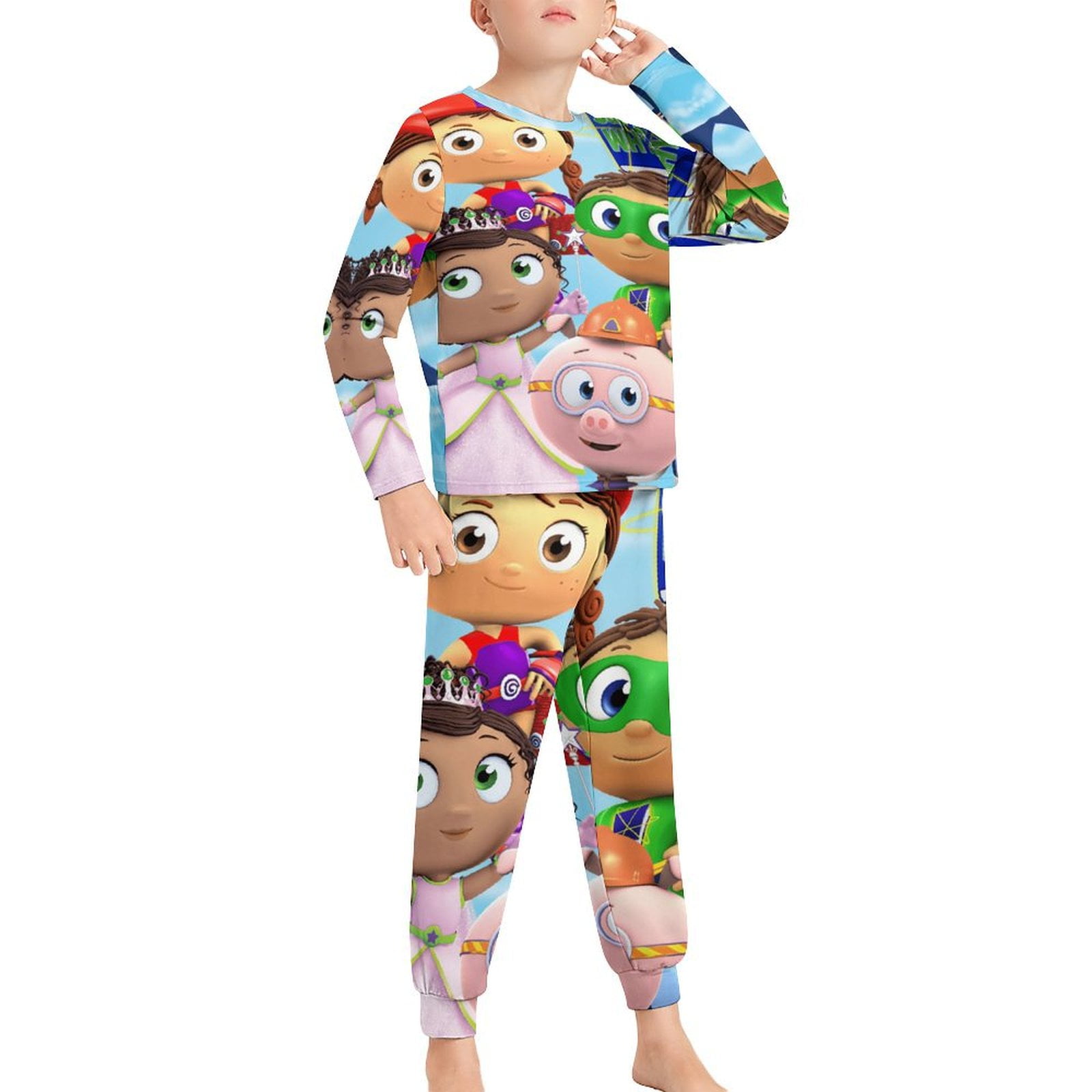 Super Why Ki-ds Pajamas 2 Piece Pjs Set Little Big Bo-ys Gi-rls ...