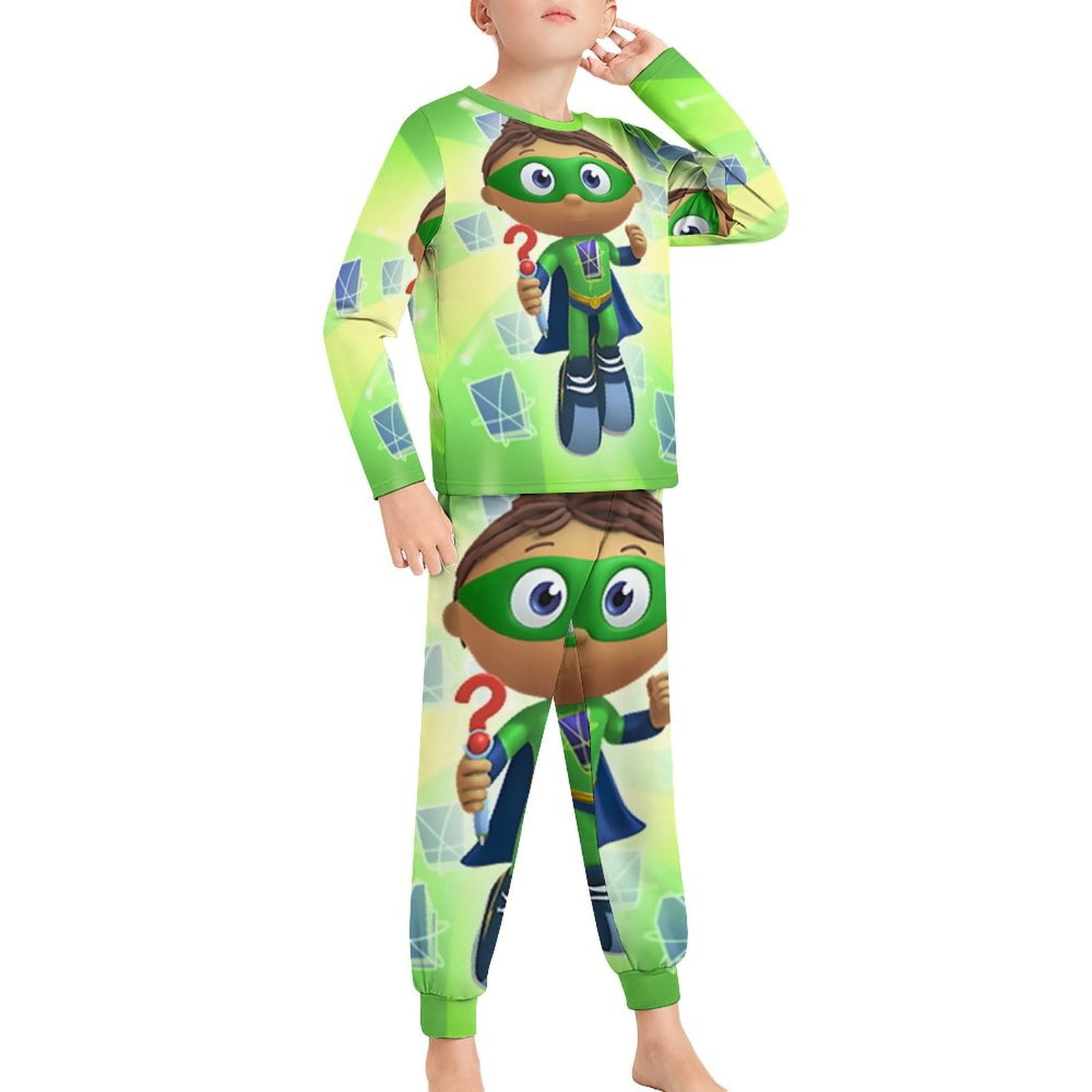 Super Why Ki-ds Pajamas 2 Piece Pjs Set Little Big Bo-ys Gi-rls ...